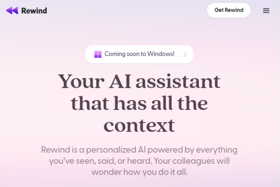 Rewind AI - Features, Pricing, Reviews & More 2024
