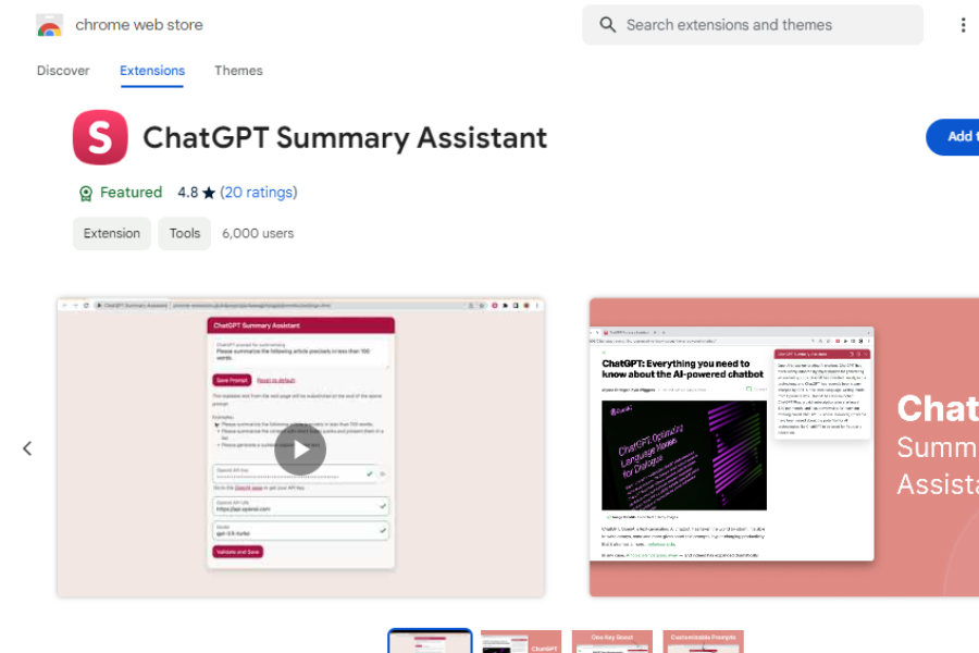 ChatGPT Summary Assistant - Features, Pricing, Reviews & More 2024