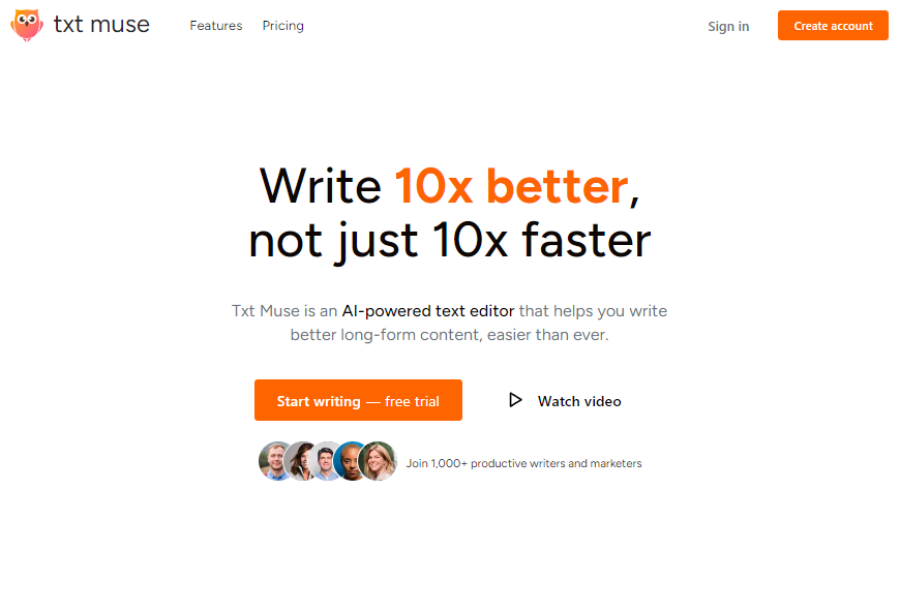 Txt Muse - Features, Pricing, Reviews & More 2024