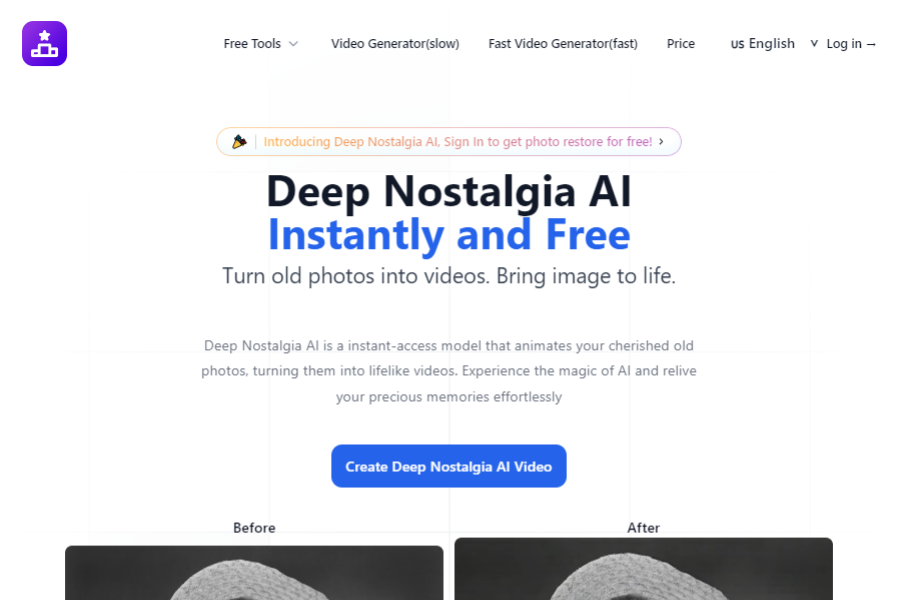 Deep Nostalgia AI - Features, Pricing, Reviews & More 2024