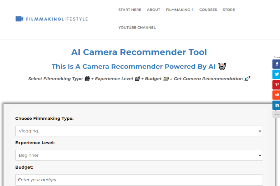 Ai Camera Recommender Tool Features Pricing Reviews And More 2024