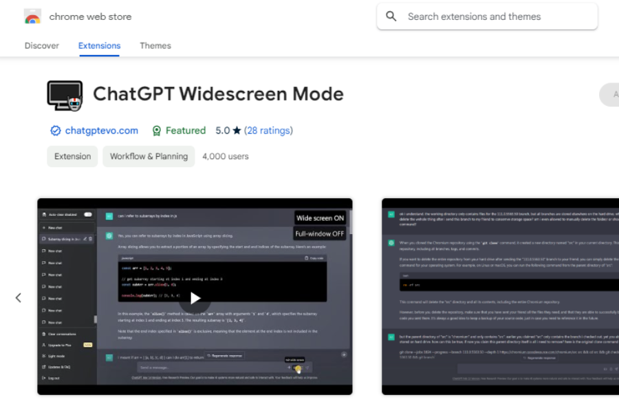 ChatGPT Widescreen Mode - Features, Pricing, Reviews & More 2024