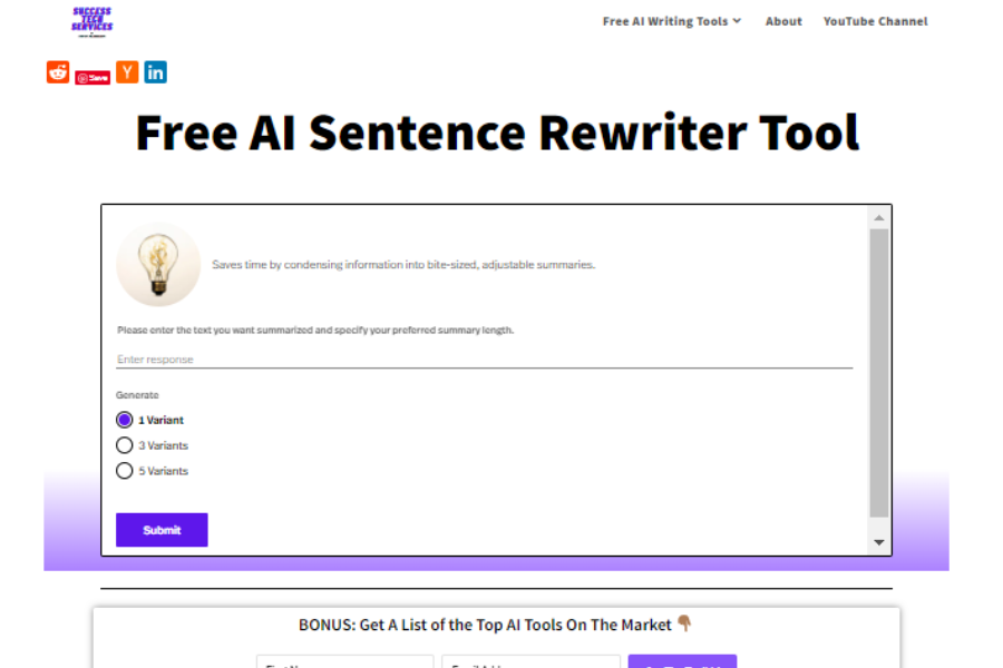 AI Sentence Rewriter Tool - Features, Pricing, Reviews & More 2024
