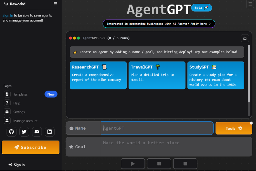 AgentGPT - Features, Pricing, Reviews & More 2024