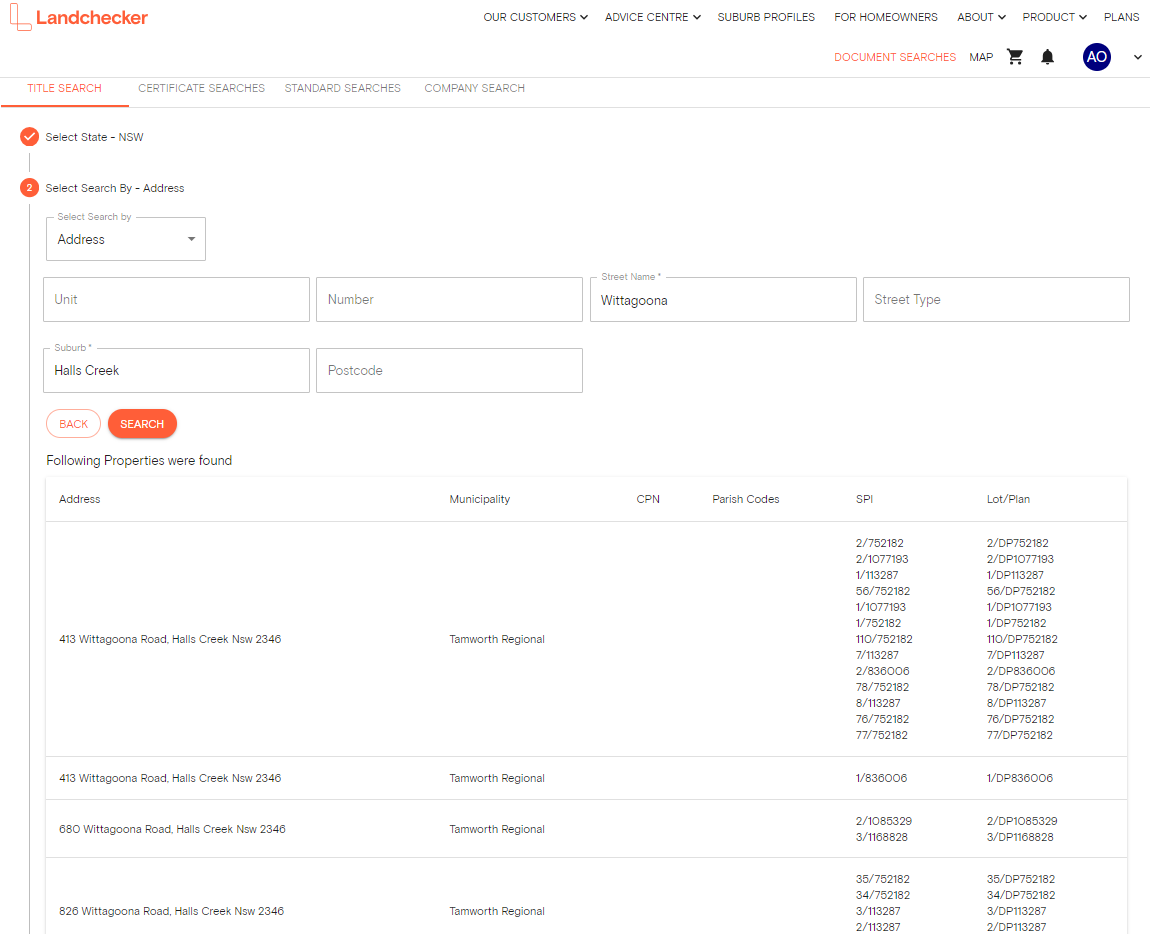 Landchecker help: How to conduct Title searches | Landchecker