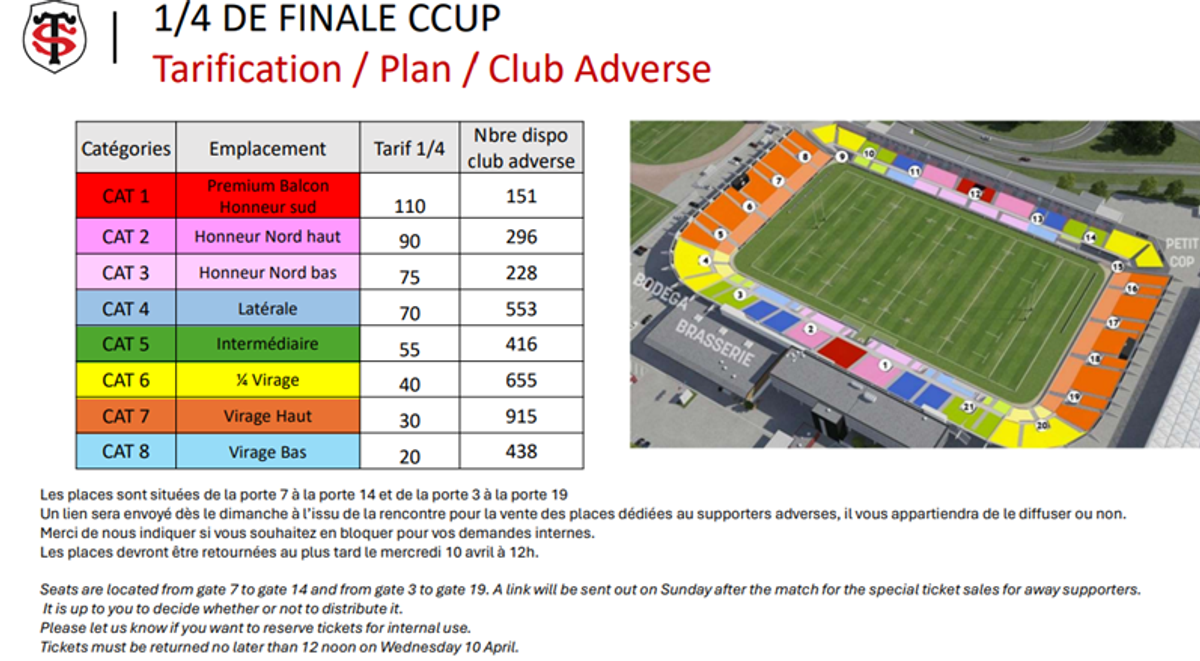 Tickets Now On Sale for Quarter Final in Toulouse | Exeter Chiefs ...