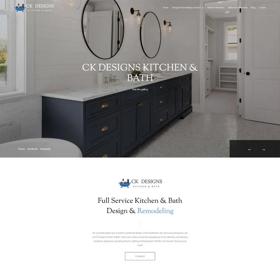 CK Designs Kitchen and Bath Website Design by Hungry Ram