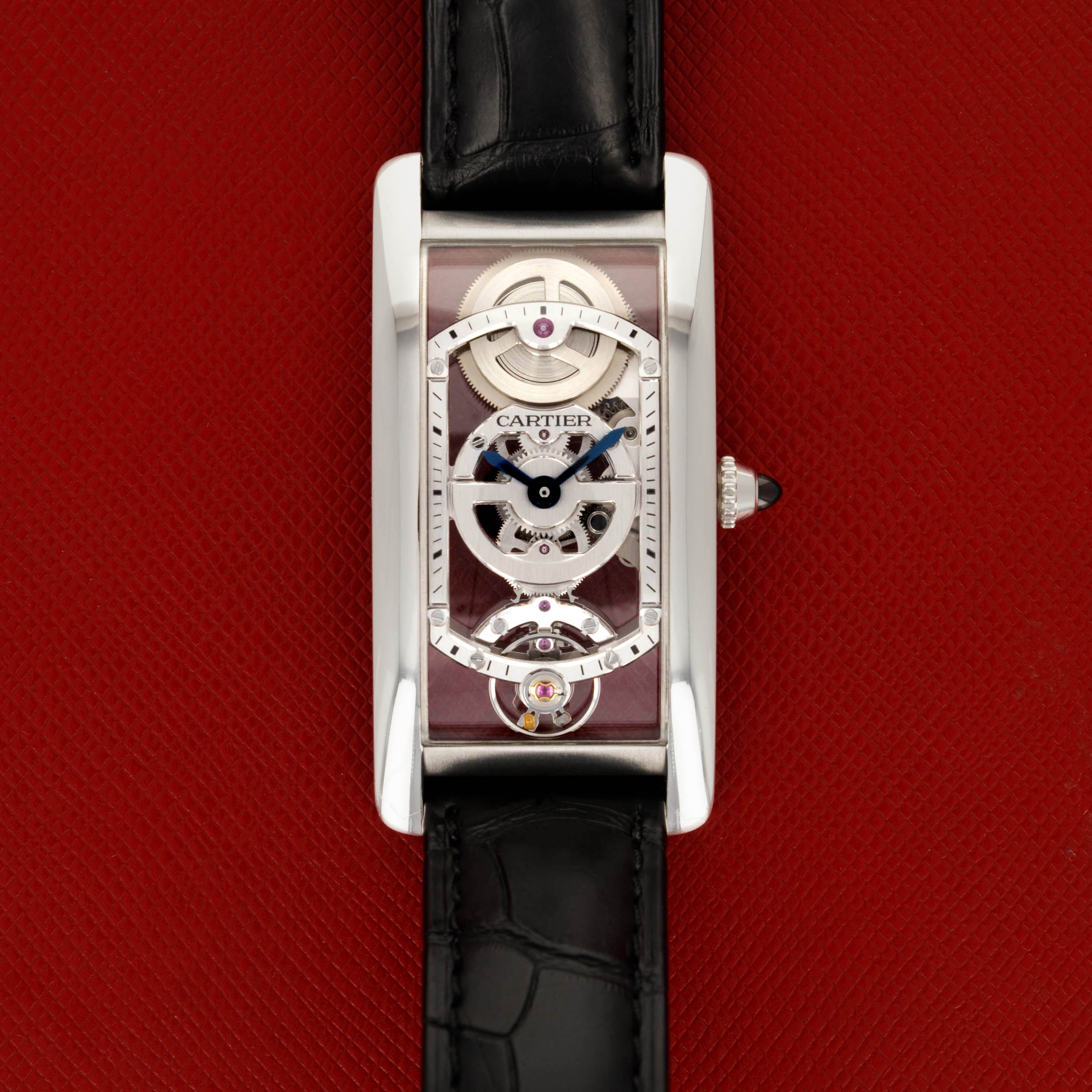Cartier Platinum Cintree Skeleton Anniversary | Auctions | Loupe This