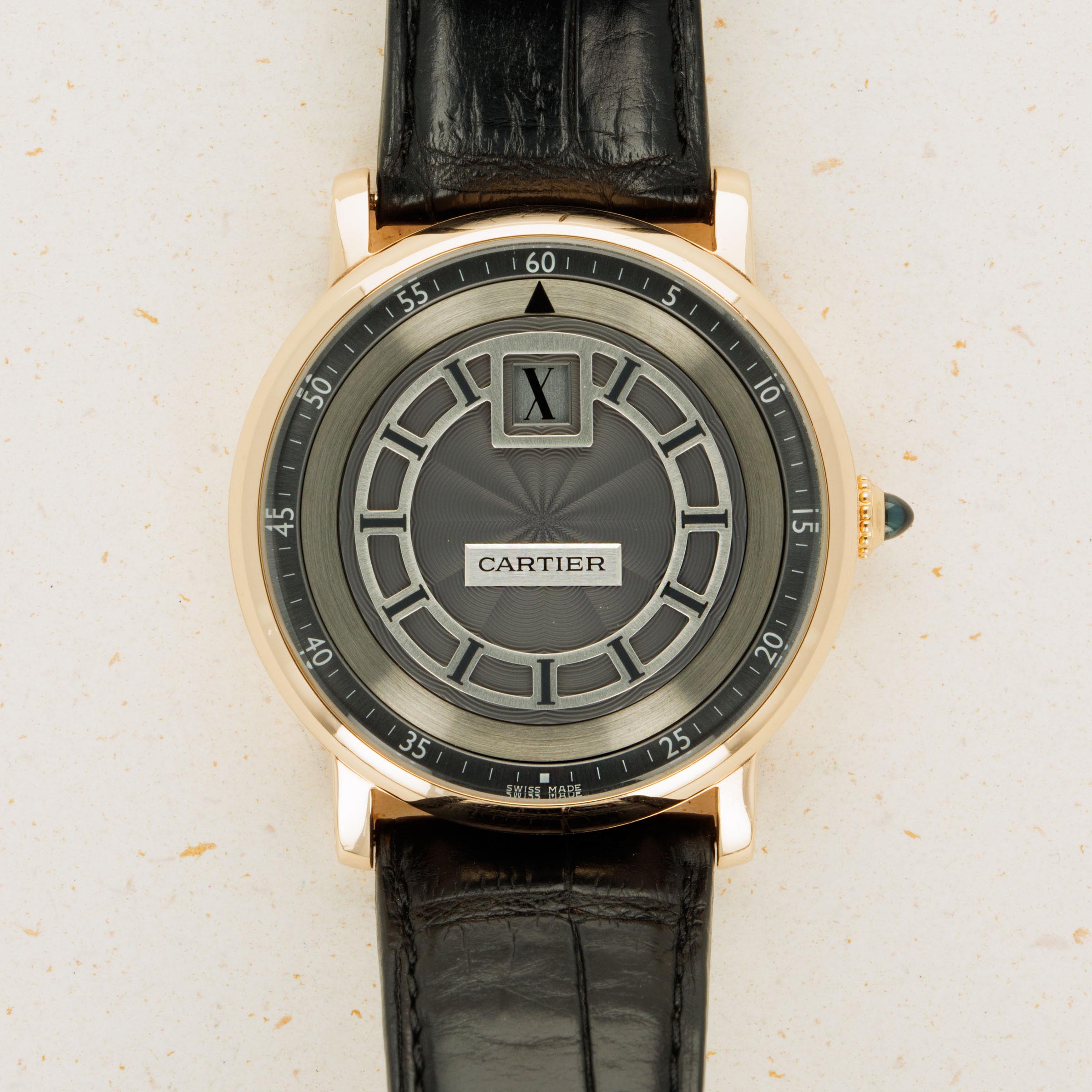 Cartier Rotonde de Cartier Jump Hour W1553751 18k RG | Auctions | Loupe ...