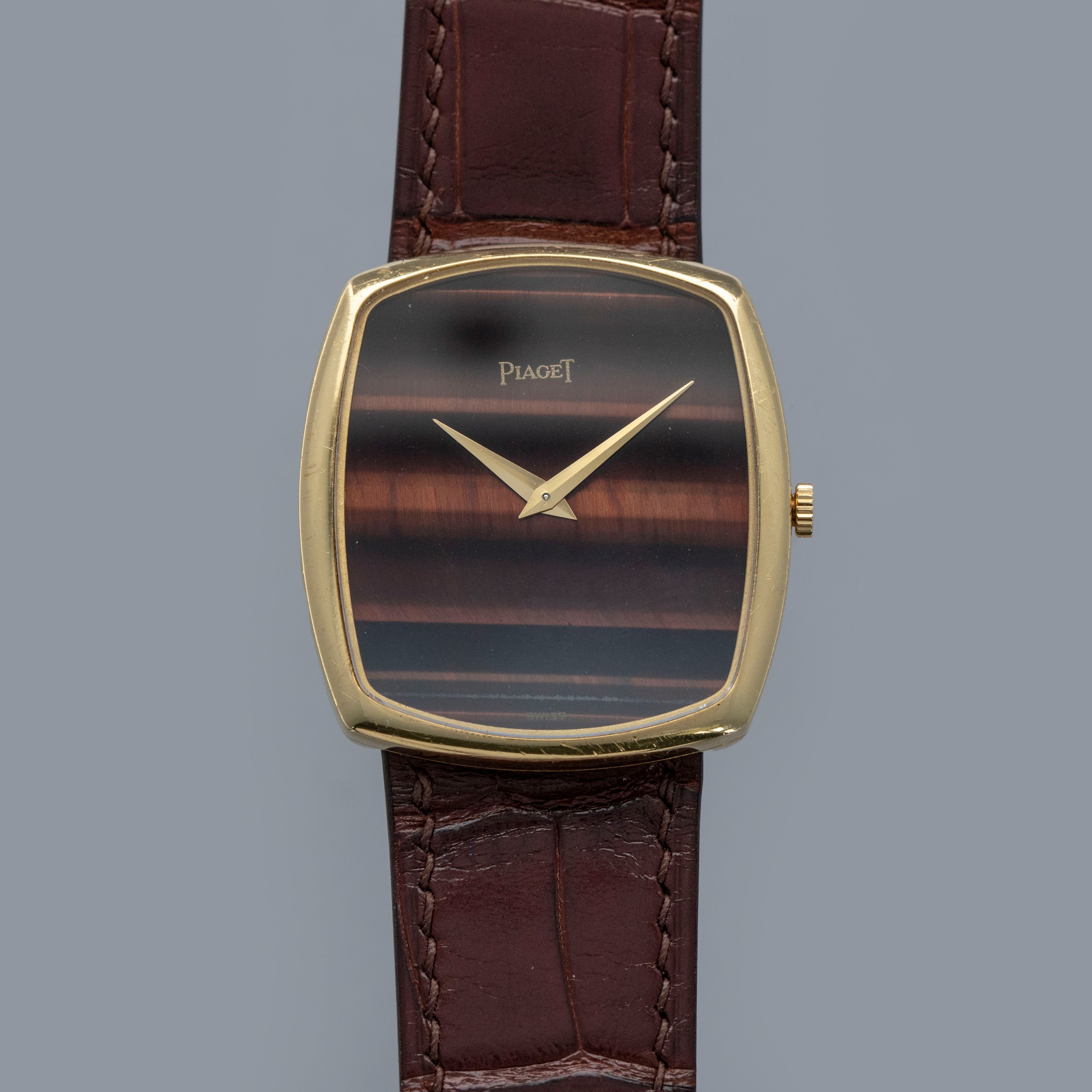 Piaget Emperador 9741 Cushion Shaped Manual Wind Tiger's Eye Dial YG ...