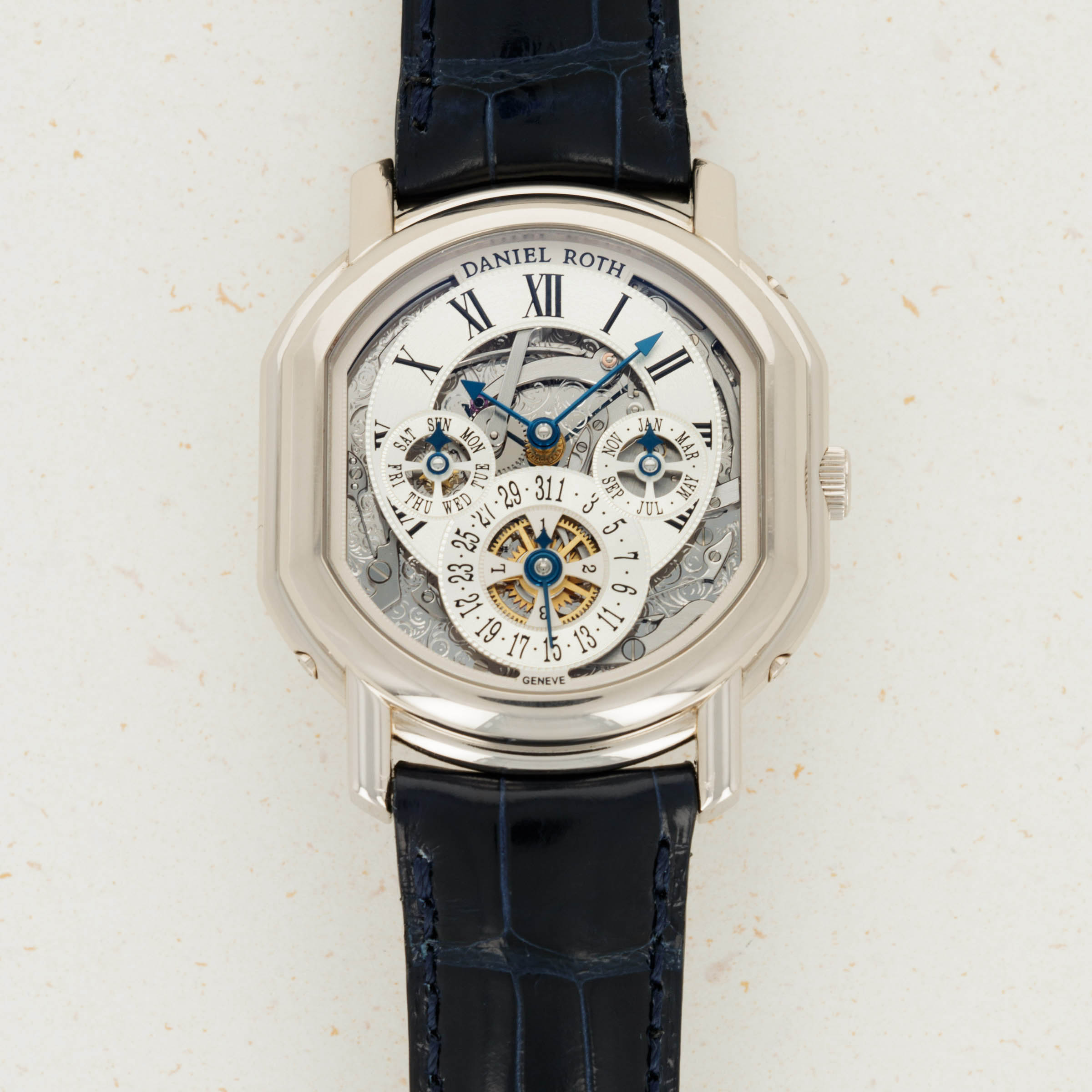 Daniel Roth White Gold Skeleton Perpetual 119.X.60 | Auctions | Loupe This