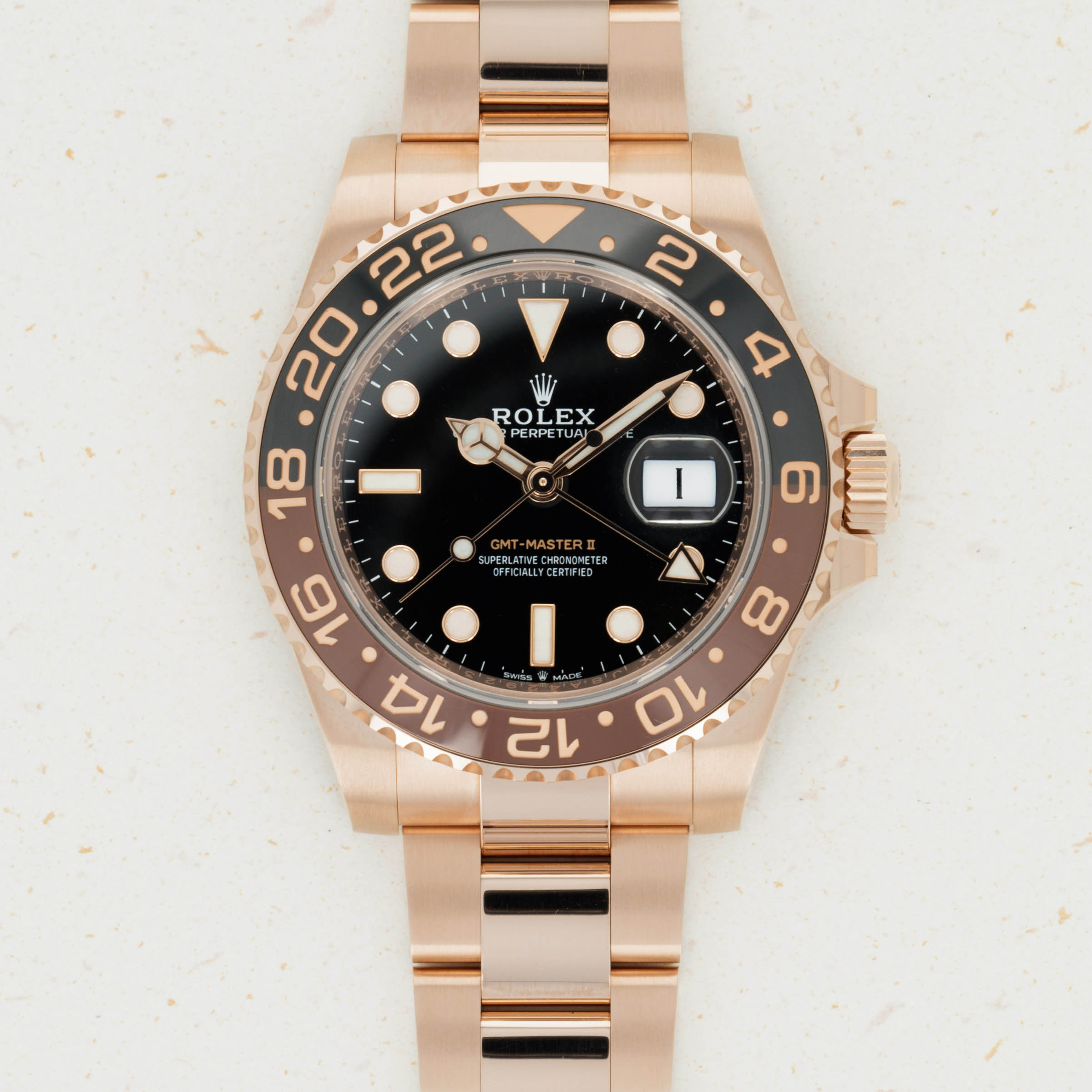 Rolex GMT-Master II Rose Gold 126715CHNR | Auctions | Loupe This