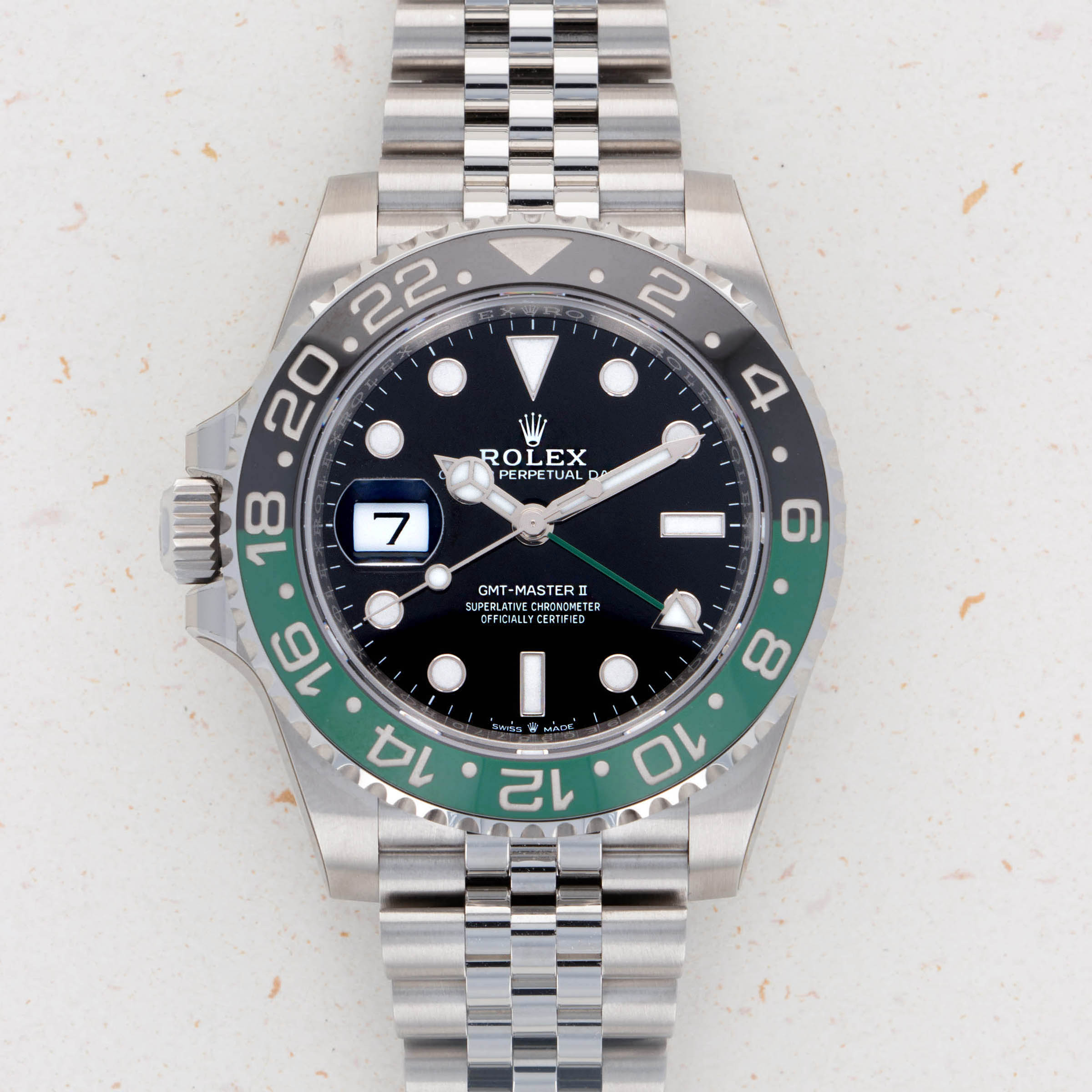 Rolex GMT Master II Left Handed Sprite 126720VNTR | Auctions | Loupe This