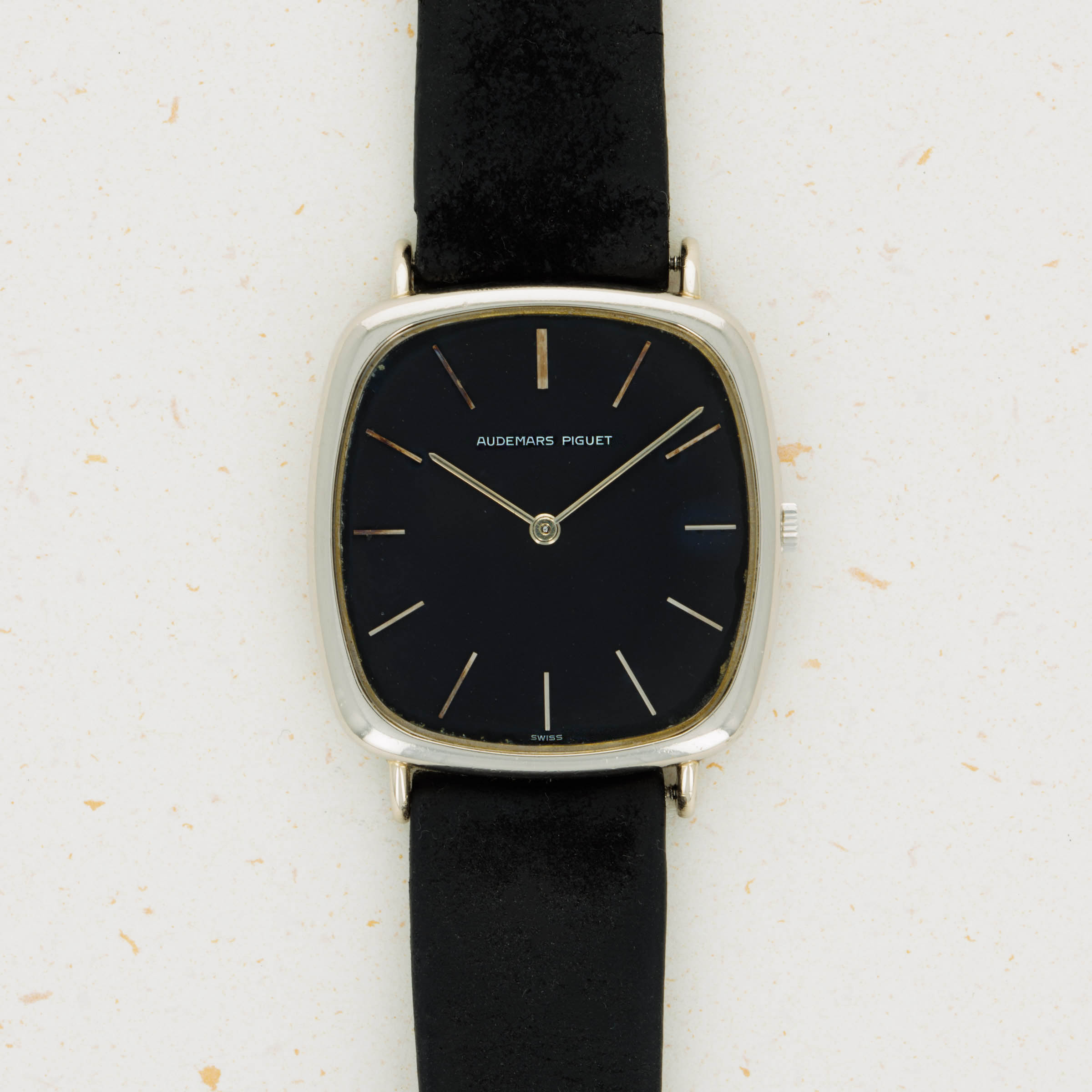 Audemars Piguet TV Ellipse White Gold Black Dial | Auctions | Loupe This