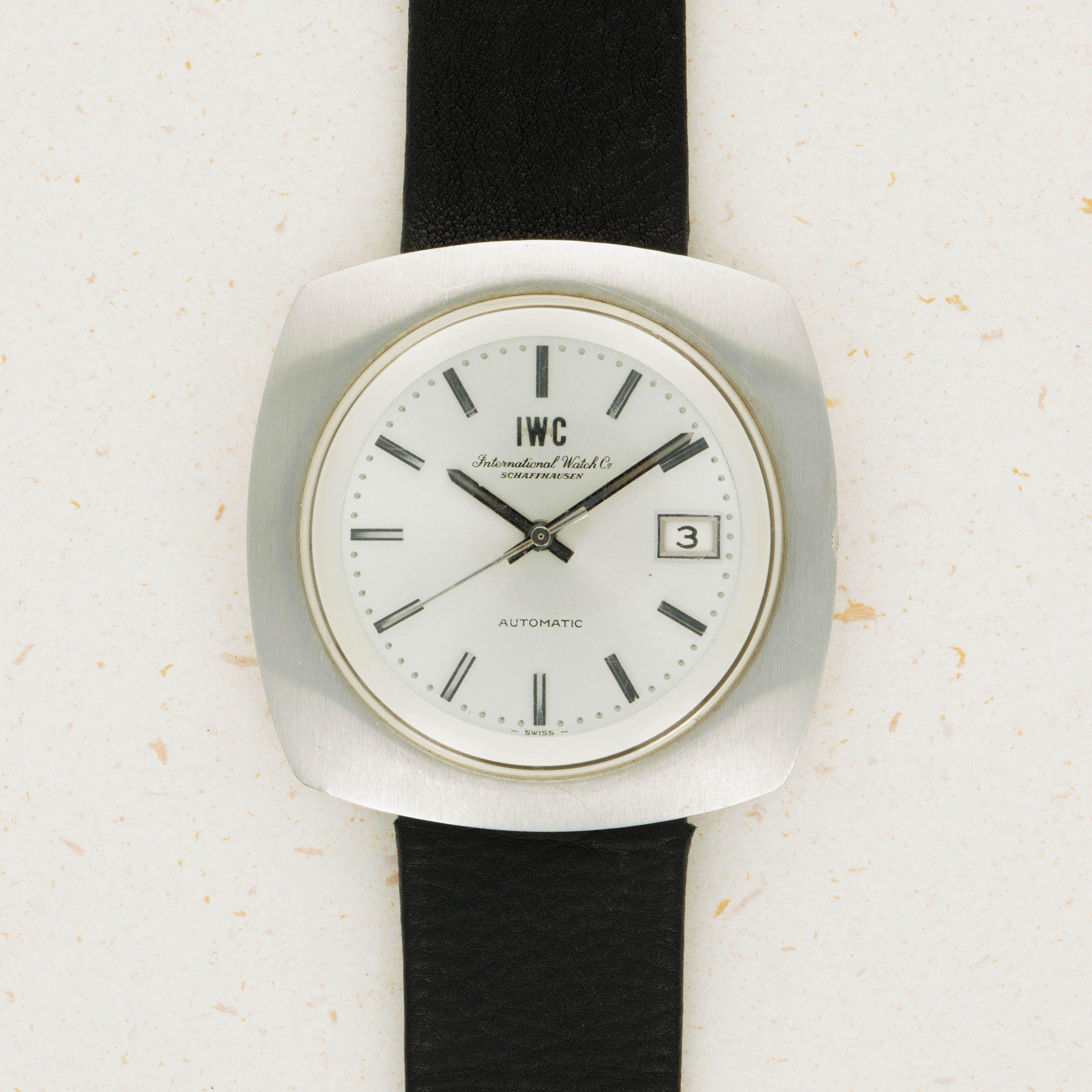 IWC Vintage 825A Cushion Shaped Automatic Stainless Steel | Auctions ...