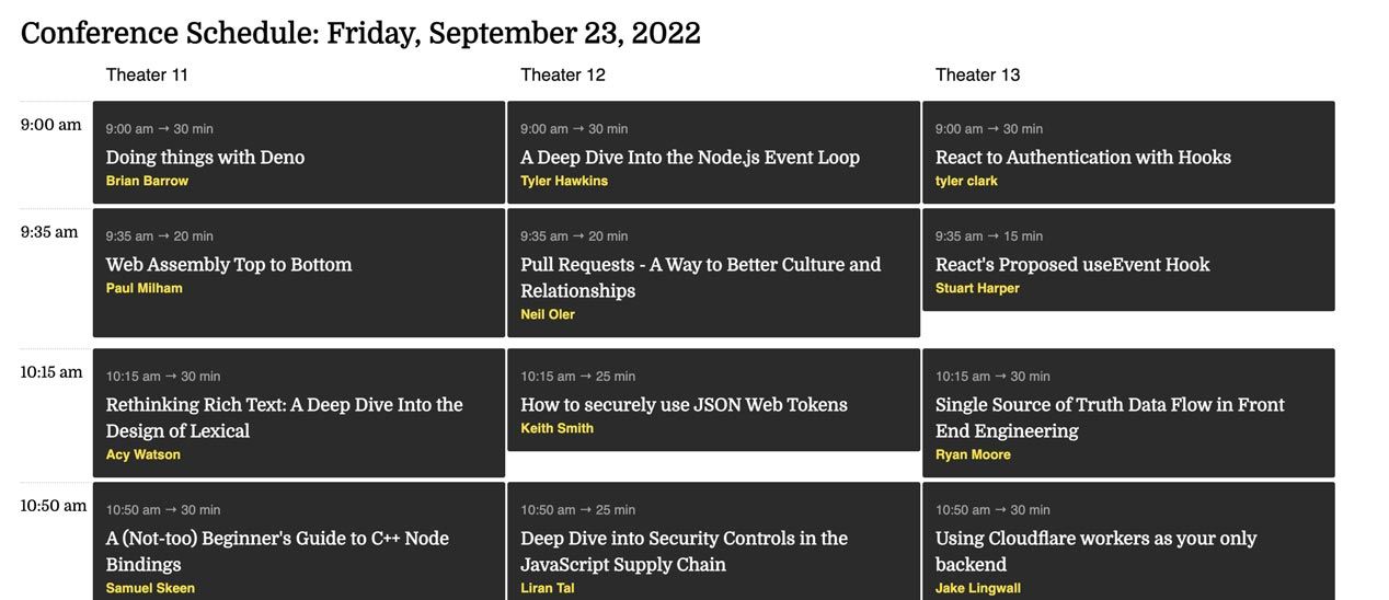 UtahJS - 2022 UtahJS Conference Schedule