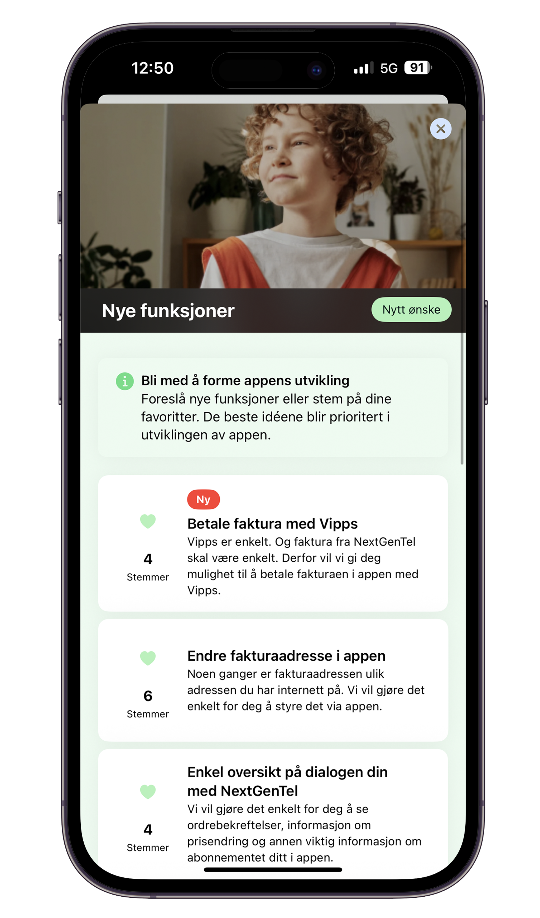 MinSide-appen | NextGenTel