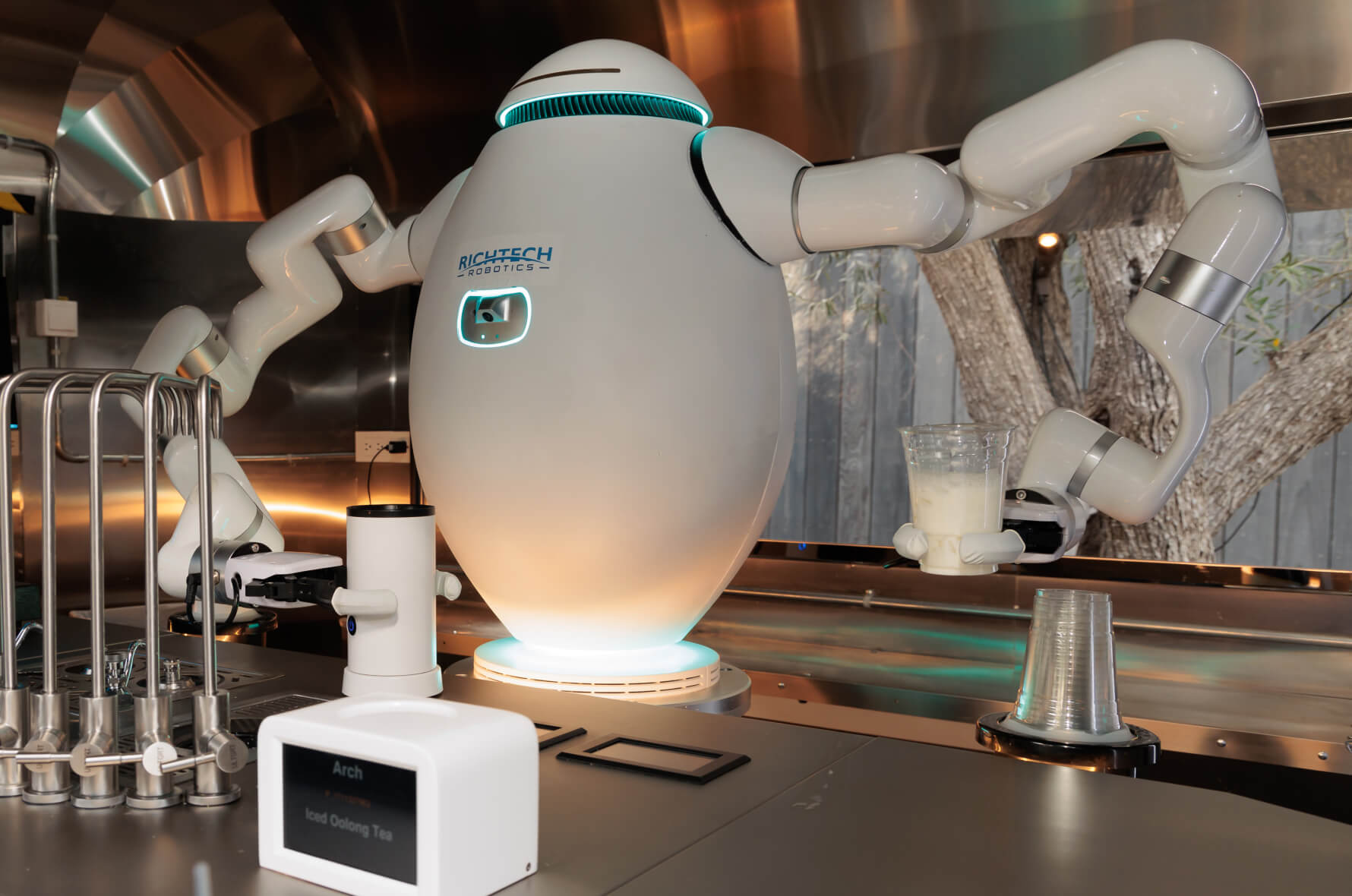 ADAM Robot Serves Coffee to Jeff Bezos & More at MARS Conference ...
