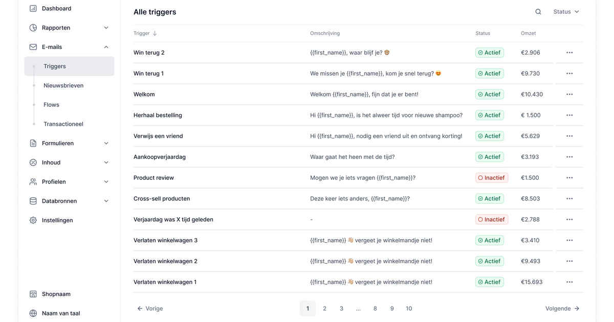 Verstuur e-mails | Reloadify