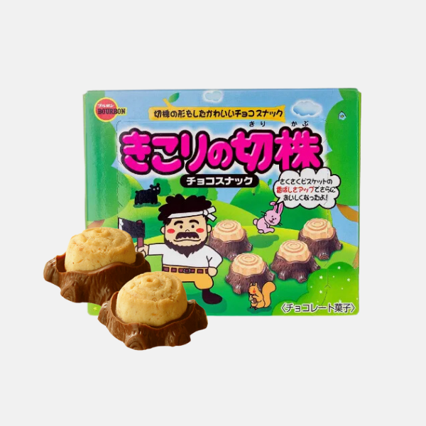 momogo - BOURBON Tree Stump Chocolate Biscuits 66g
