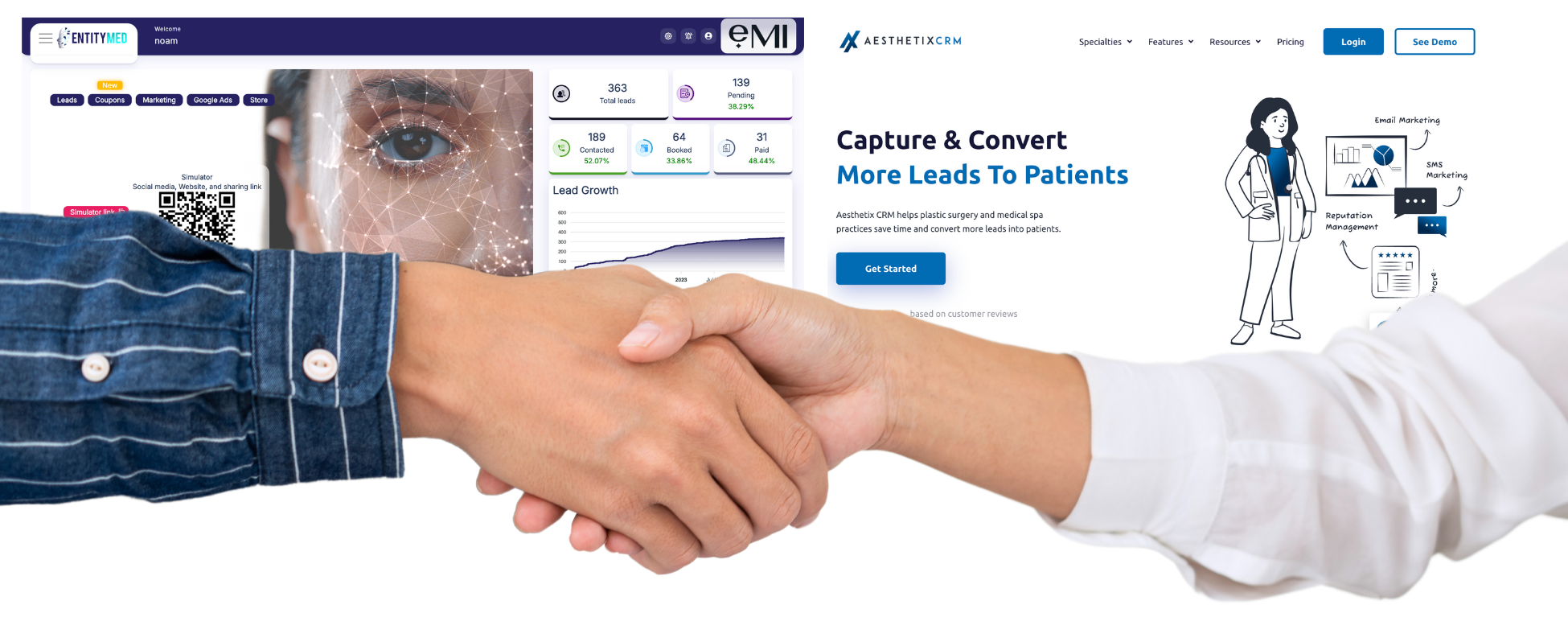 EntityMed partners with Aesthetix CRM - EntityMed EntityMed partners with Aesthetix CRM - EntityMed