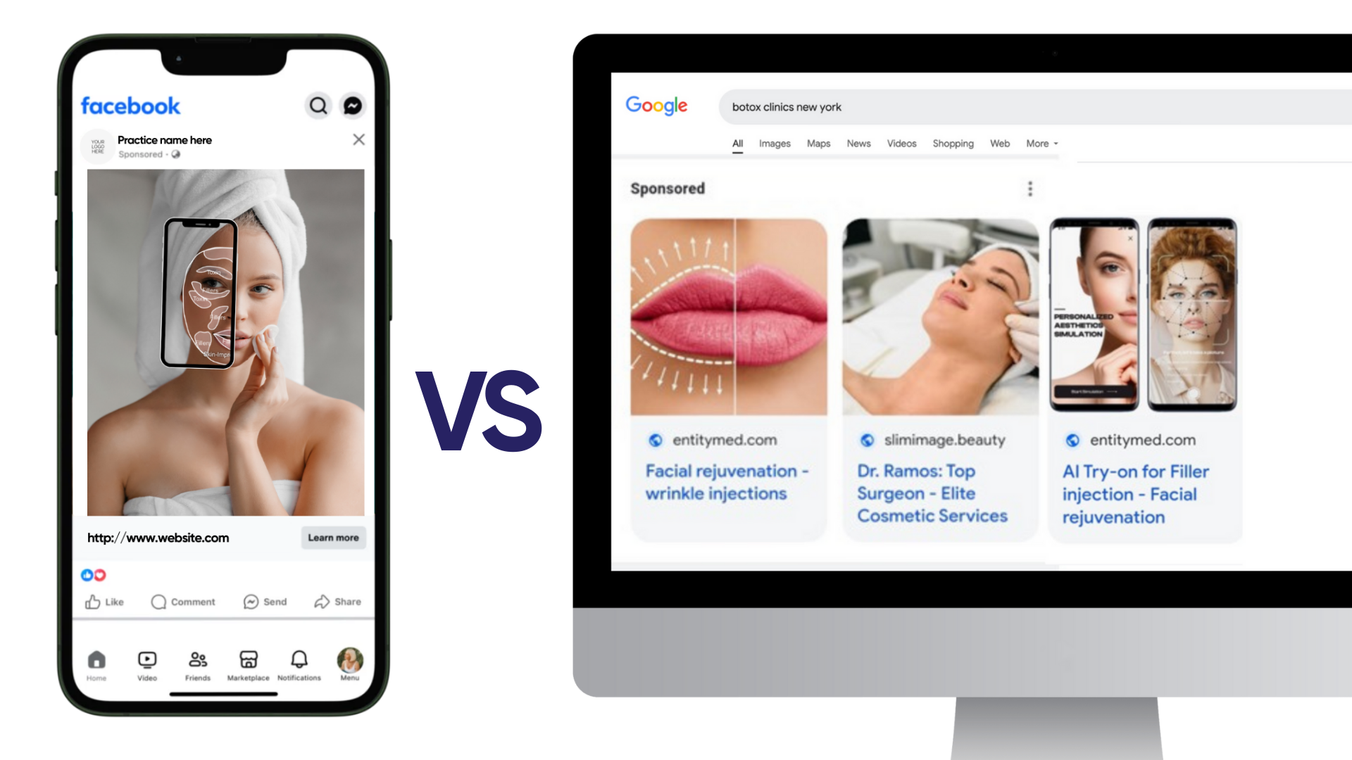 Meta Ads vs. Google Ads: Which is best for your practice? - EntityMed