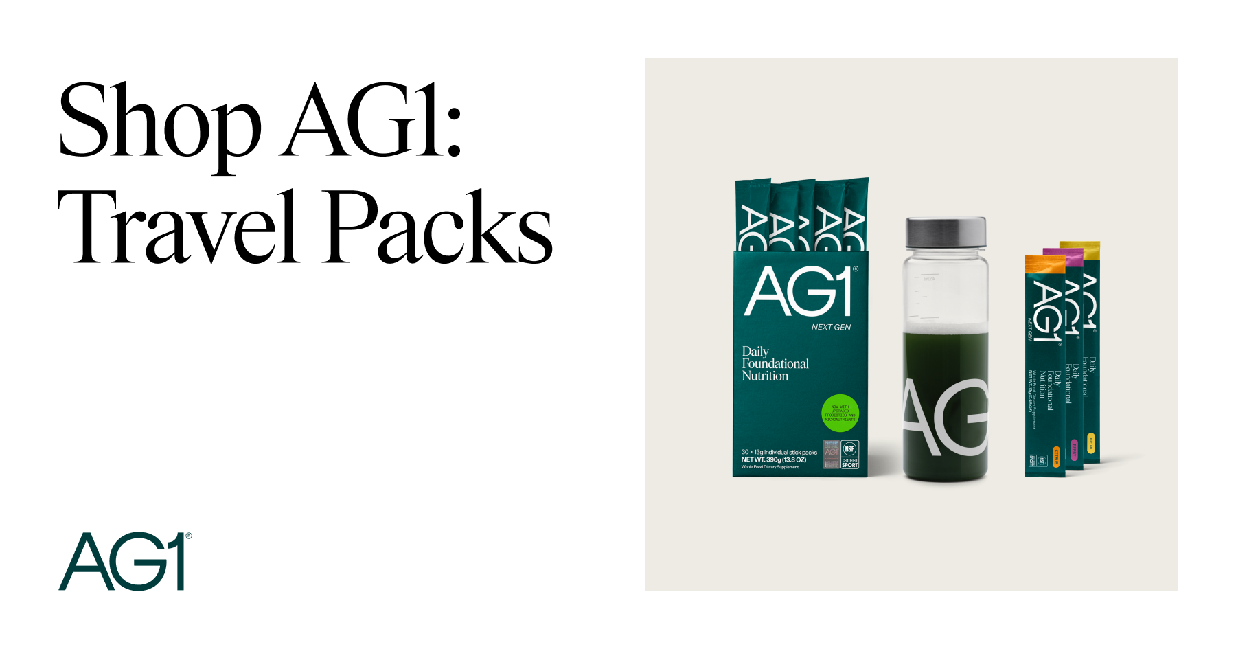 Shop AG1: Travel Packs: On-the-Go Daily Health | AG1® | AG1