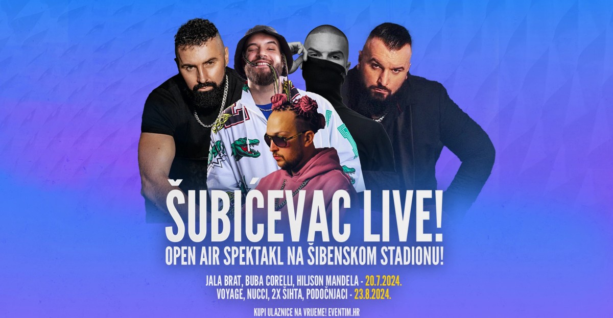 TRAP SPEKTAKL NA ŠUBIĆEVCU Koncert otvara Hiljson Mandela, a od 22 sata ...