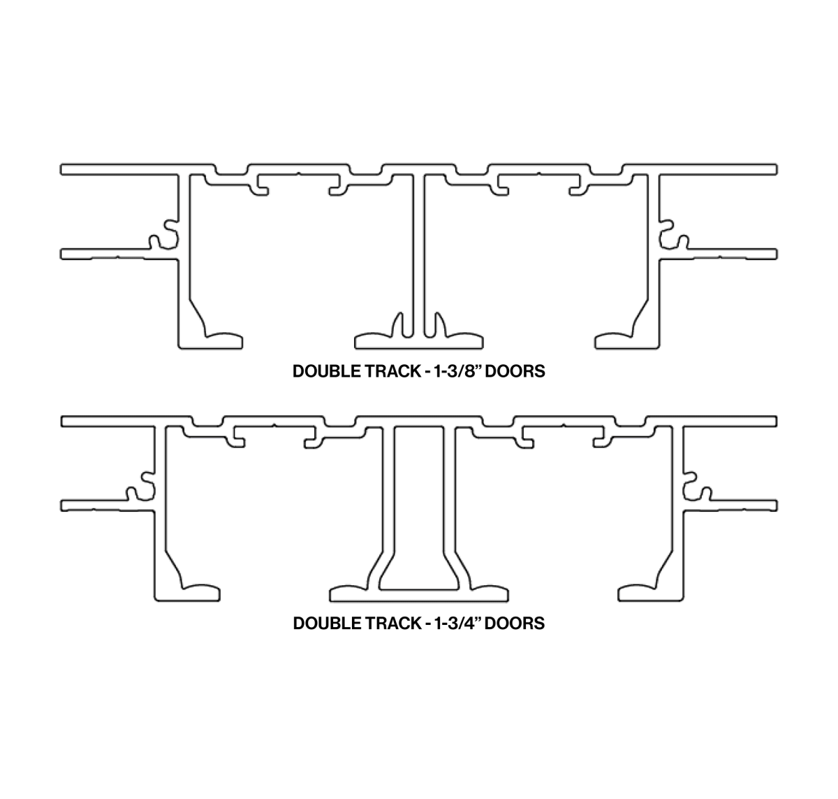 Full Height Ceiling Mount Double Track | CS Cavity Sliders USA
