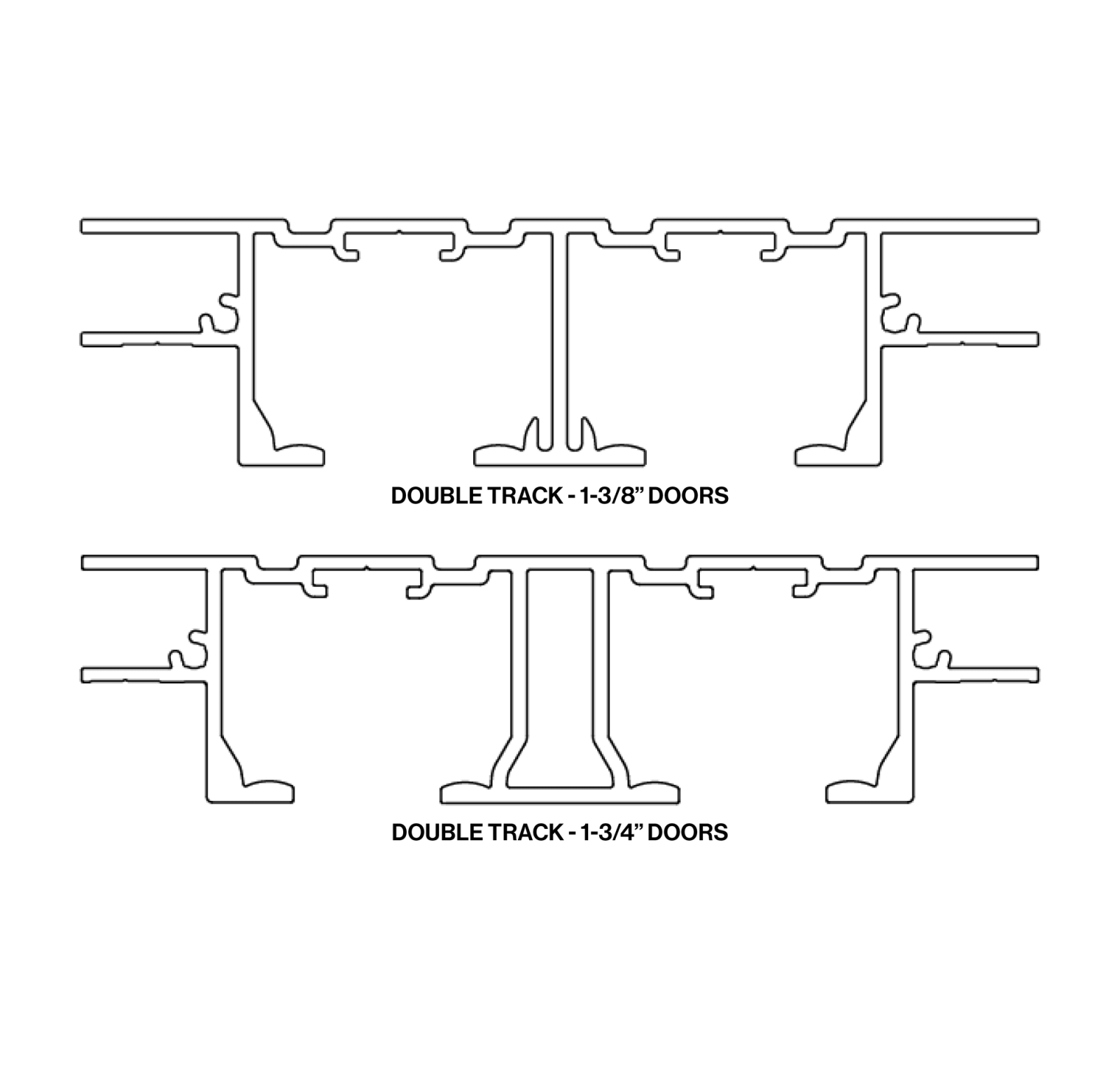 Full Height Ceiling Mount Double Track | CS Cavity Sliders USA
