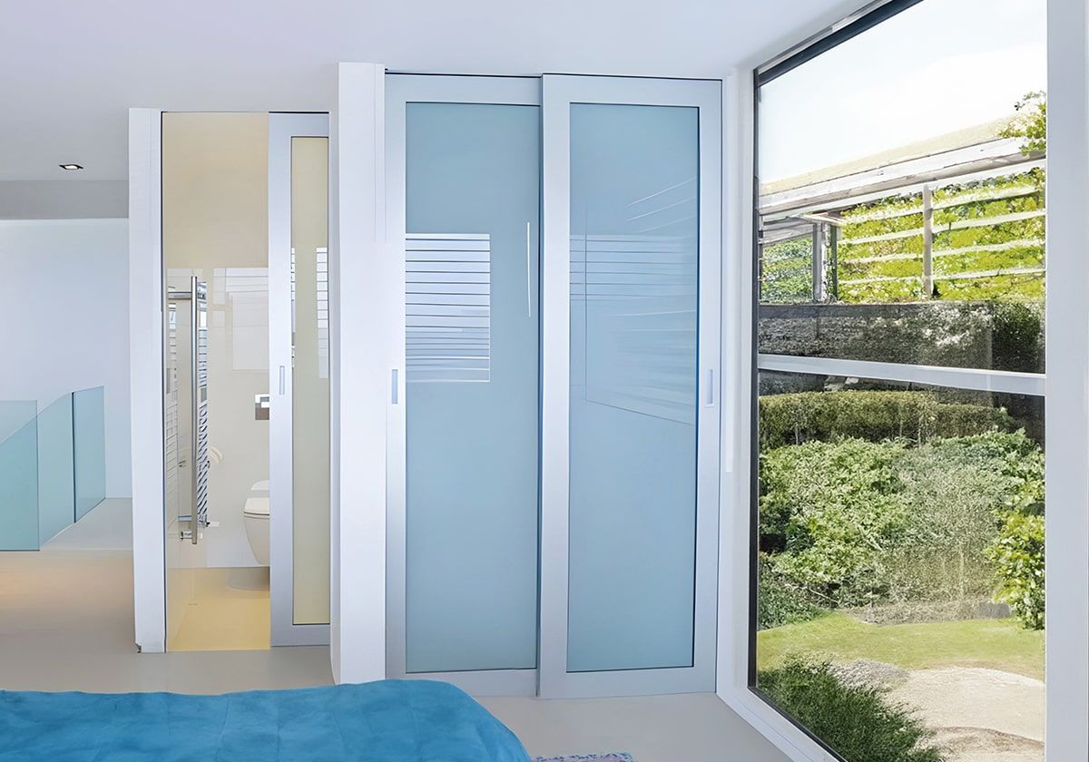 Full Height Ceiling Mount Double Track | CS Cavity Sliders USA