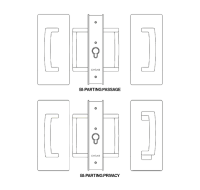 CL400 ADA Magnetic Bi-Parting Pocket Door Handle