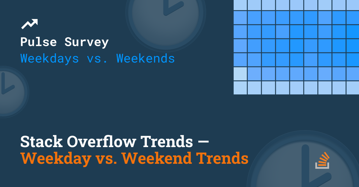 Stack Overflow trends: Weekday vs weekend site activity - Stack Overflow