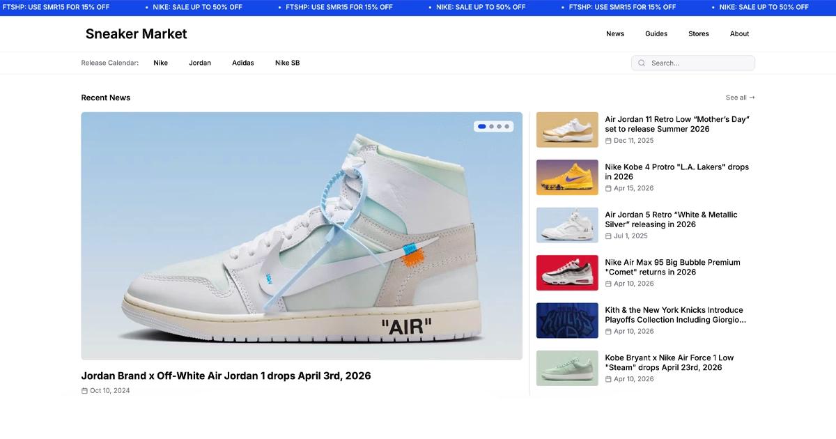 Upcoming Jordan Retro 2026 Sneaker Release Dates