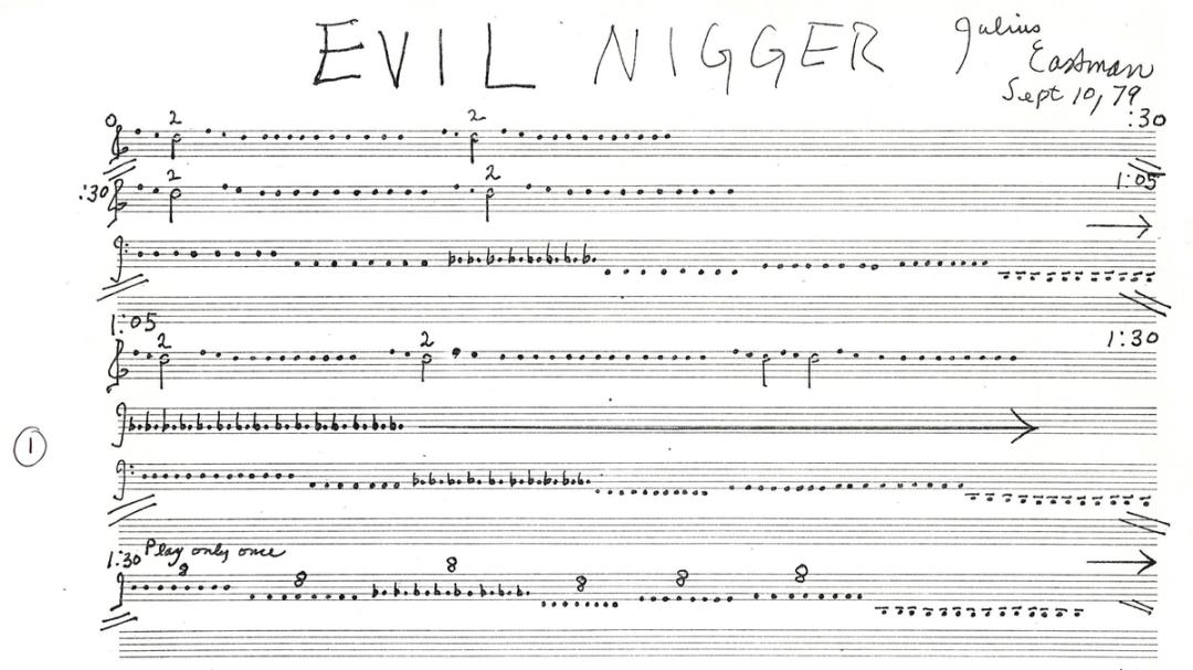 Julius Eastman & Glenn Ligon: Evil Nigger | New York: Walker Street ...