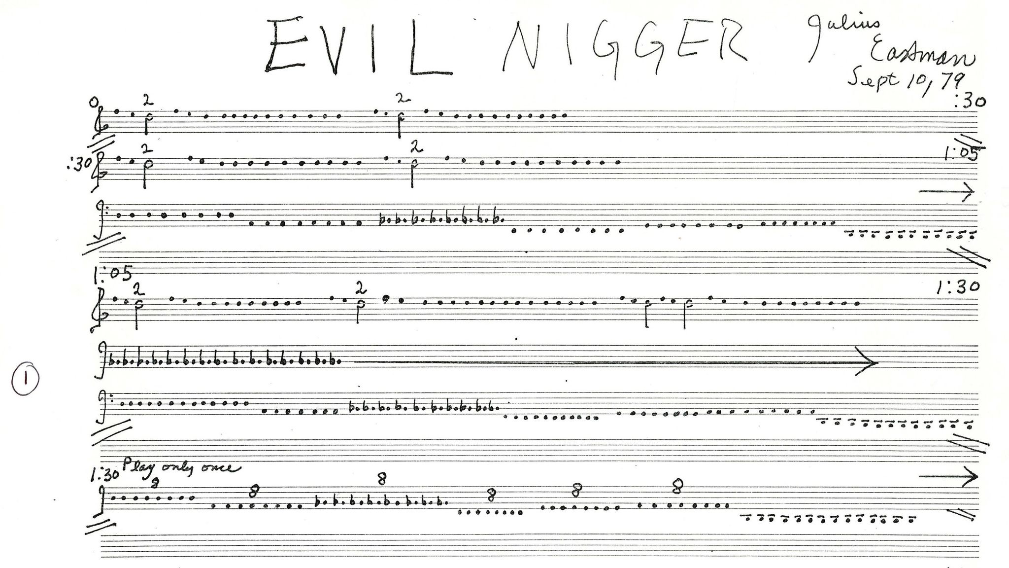 Julius Eastman & Glenn Ligon: Evil Nigger | New York: Walker Street ...