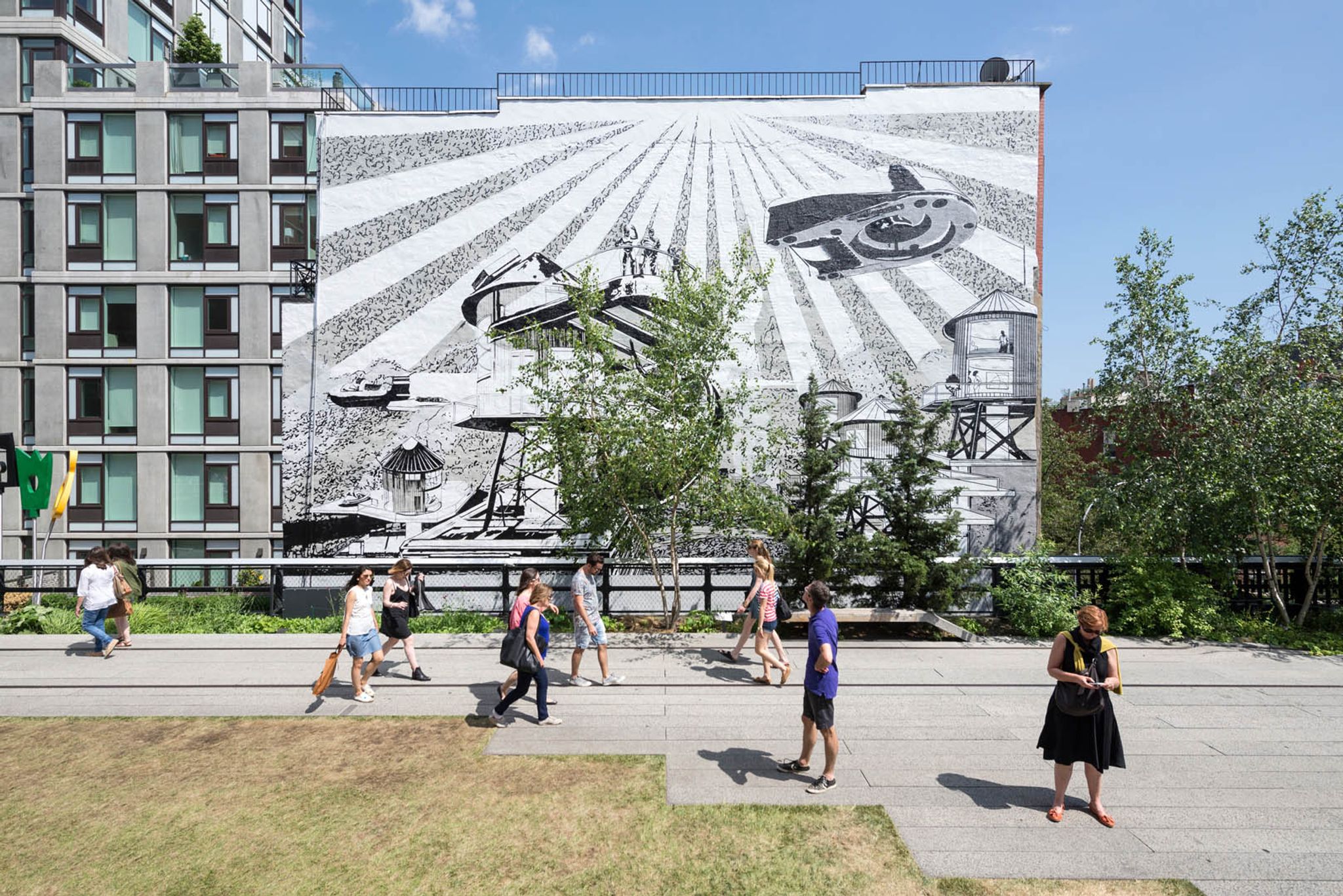Kerry James Marshall’s mural Above the Line | David Zwirner