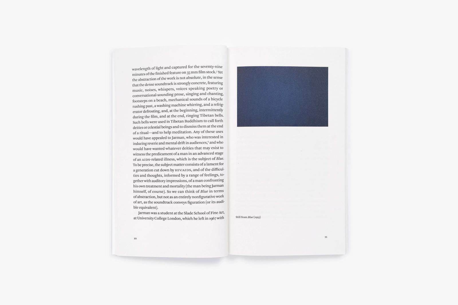 Blue by Derek Jarman | Books | David Zwirner