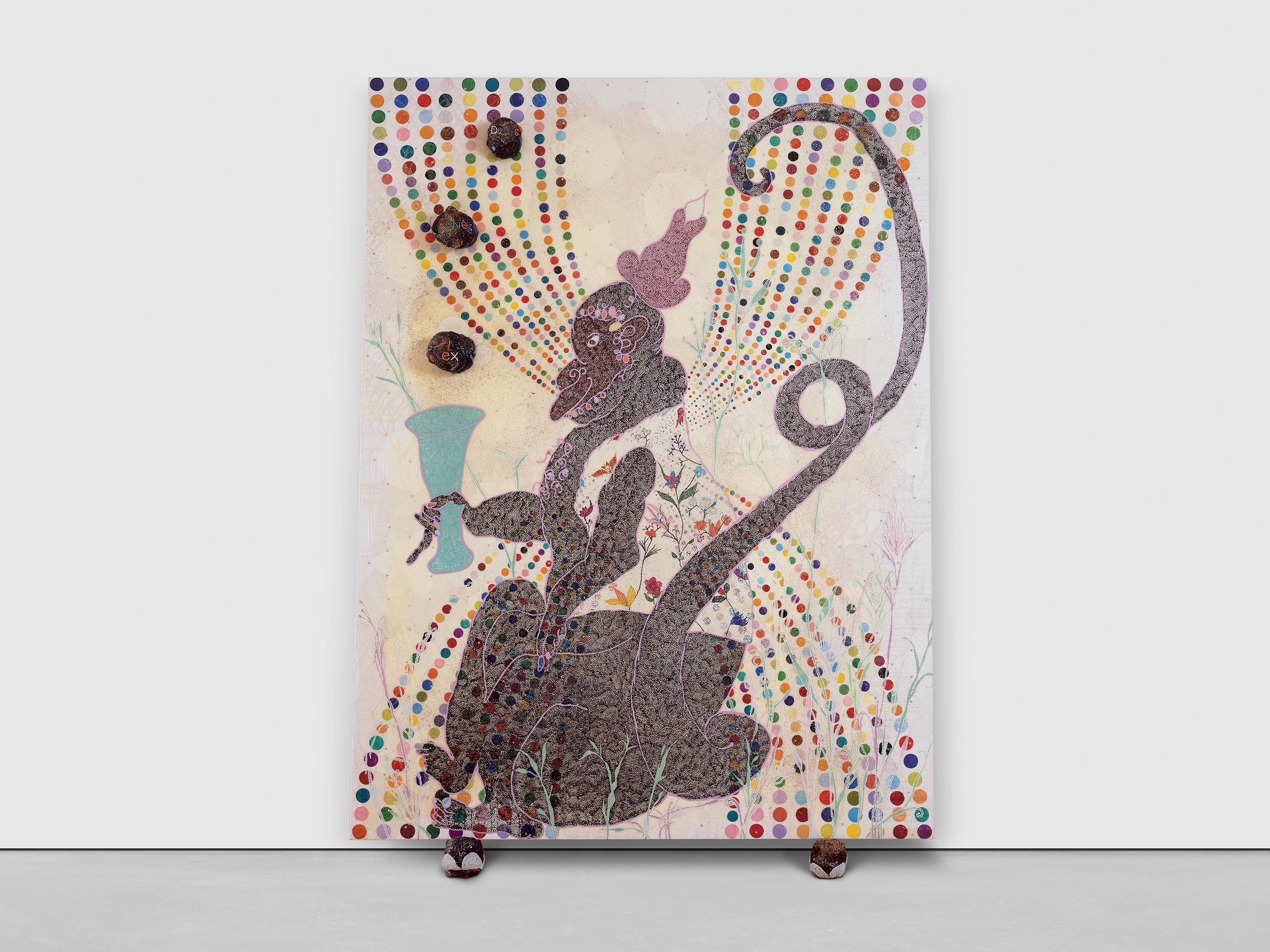 Chris Ofili: Monkey Magic - Sex, Money and Drugs, 1999 | David Zwirner