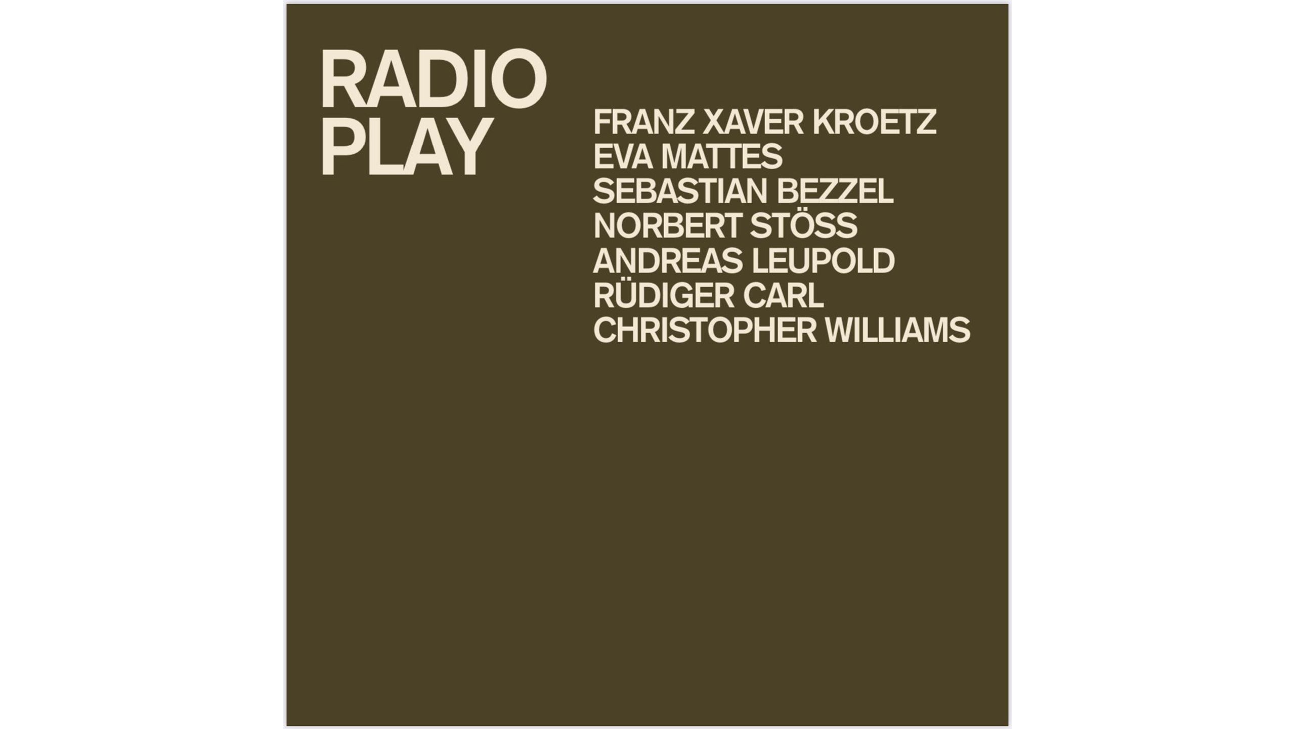 Christopher Williams: Radio Play | David Zwirner
