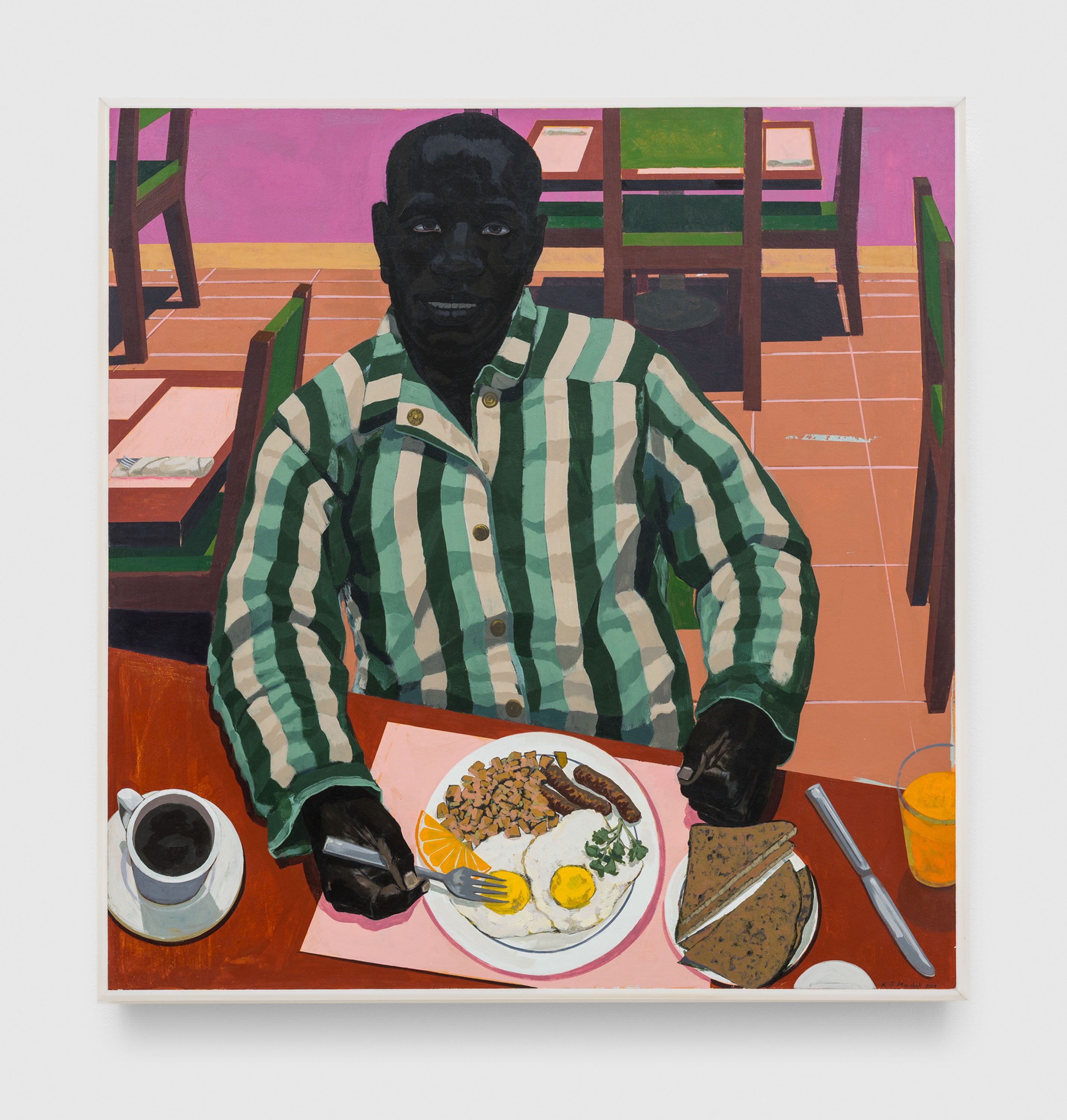 Kerry James Marshall: Untitled (Two Eggs Over Medium, Sausage, Hash Browns, Whole Wheat Toast ...