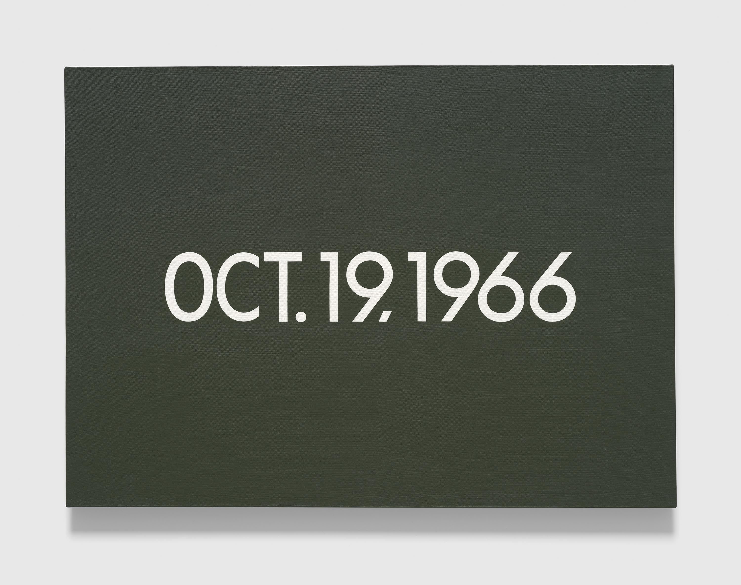 On Kawara: OCT. 19, 1966, 1966 from "Today," 1966-2013 "In Oslo, the ...