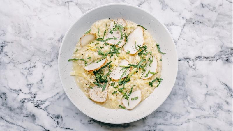 Jordskokkerisotto med frisk timian