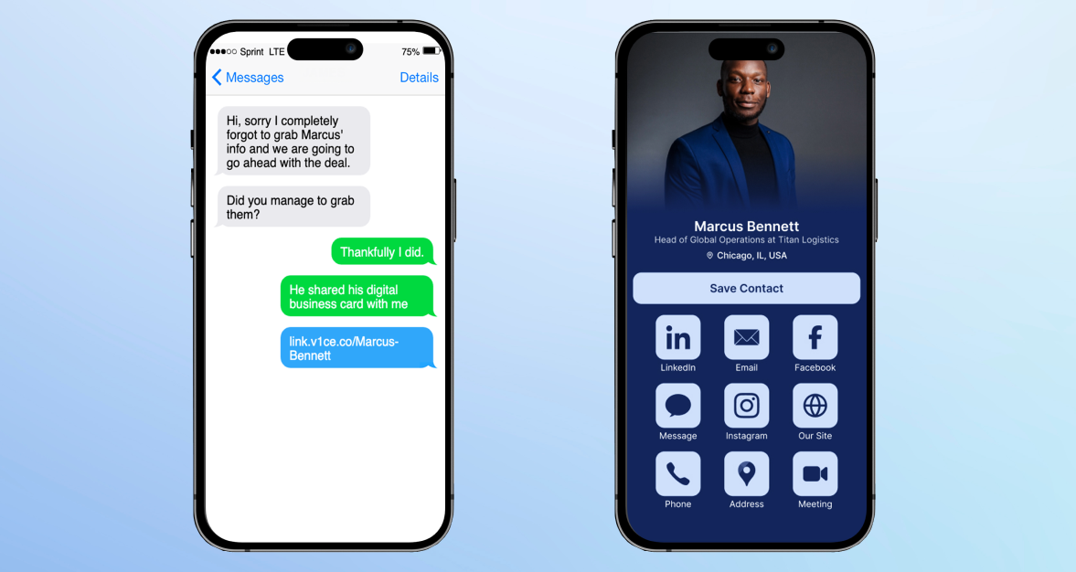 How to Send a Digital Business Card by Text