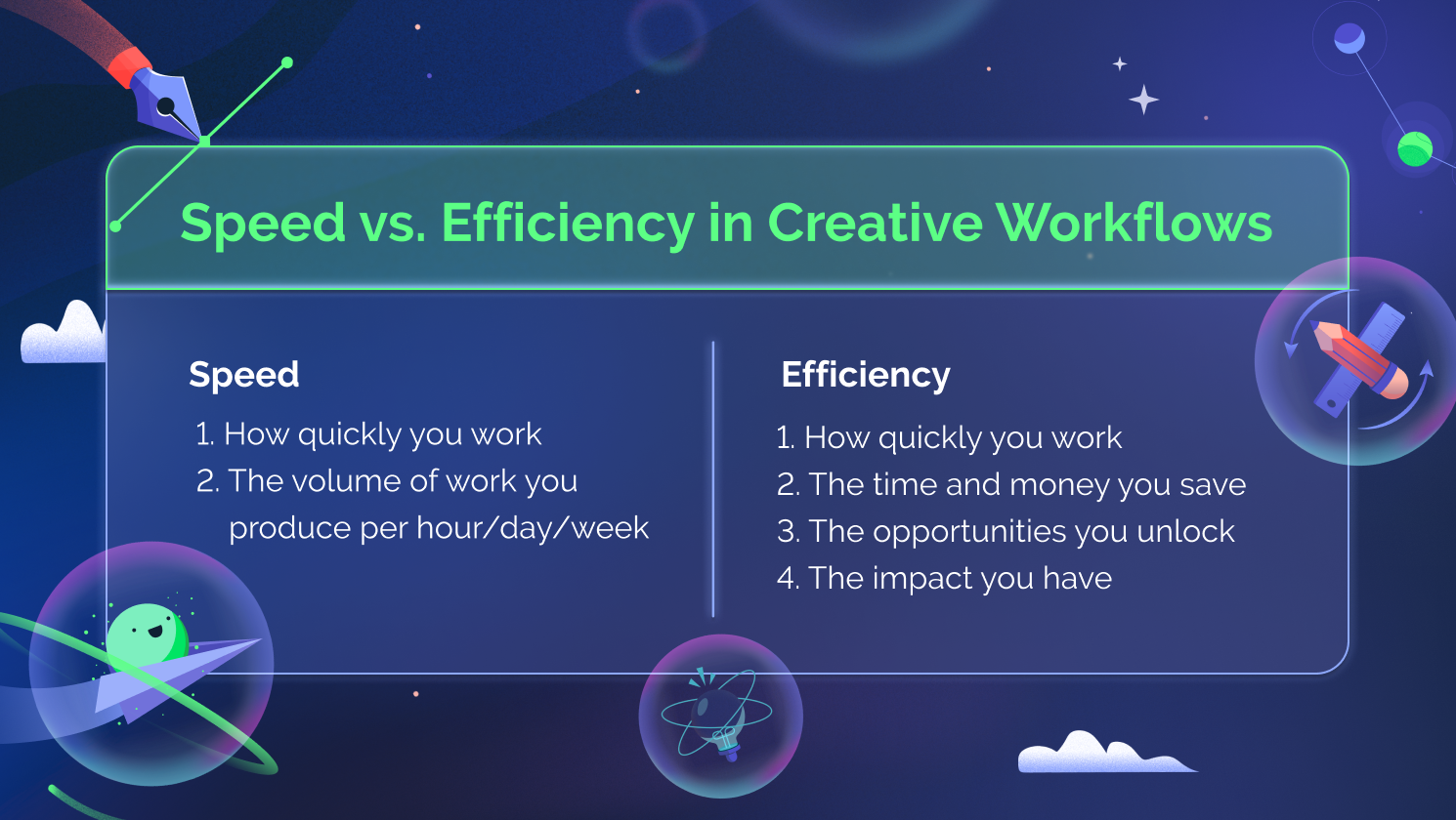Speed vs. Efficiency: Why Creative Teams Need Both