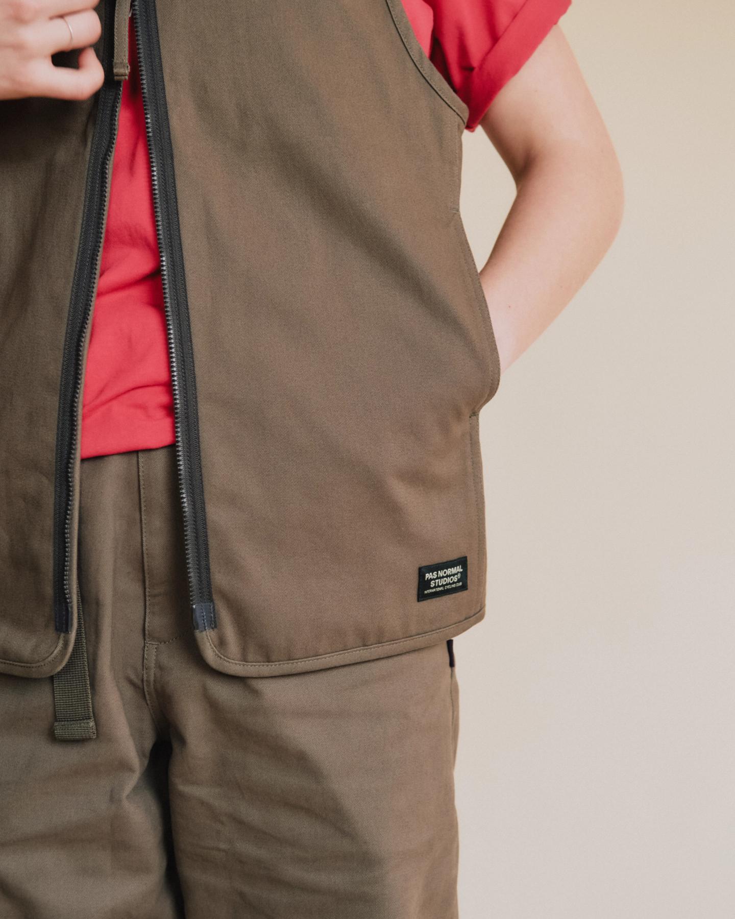 Off-Race Cotton Twill Vest | Pas Normal Studios