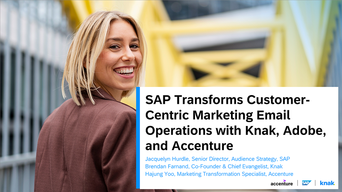SAP Transforms Customer-Centric Marketing Email Operations with Knak, Adobe, and Accenture | Knak