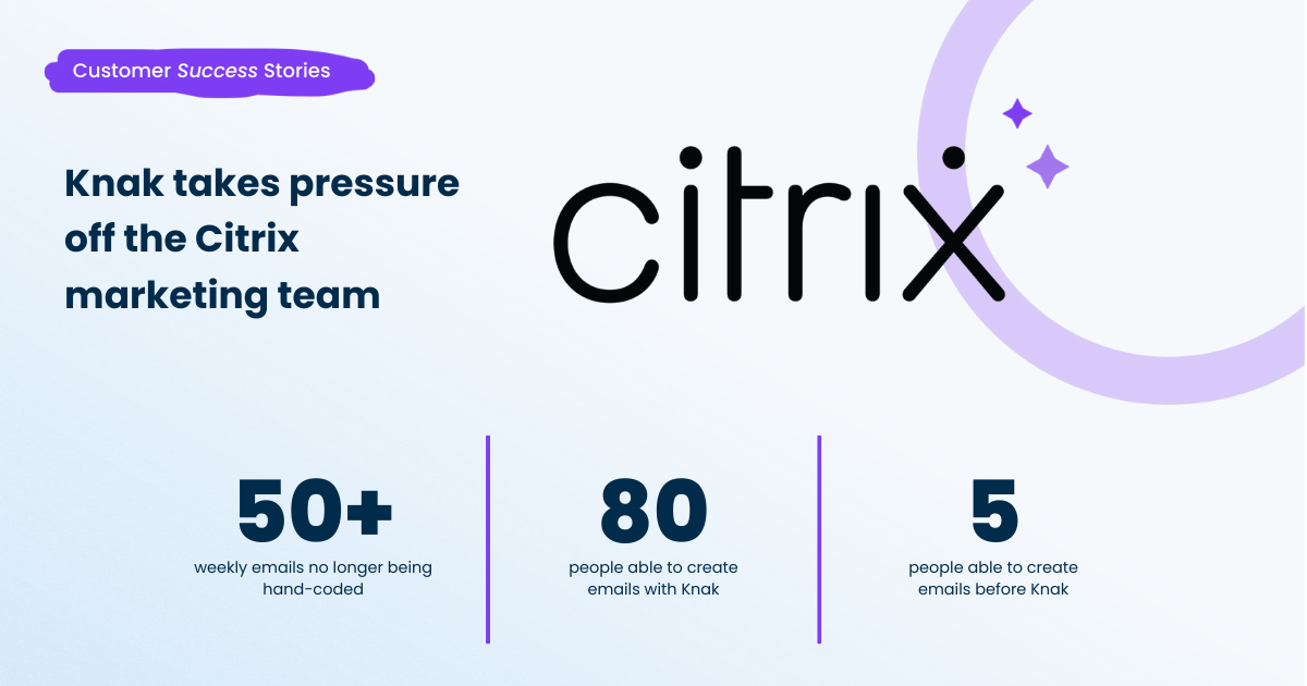 Knak takes pressure off the Citrix marketing team | Knak
