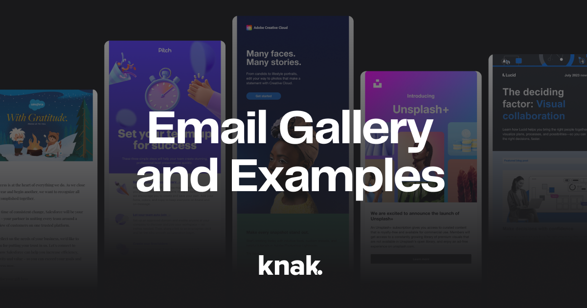 115 Email Examples | Email Gallery for Enterprises | Knak