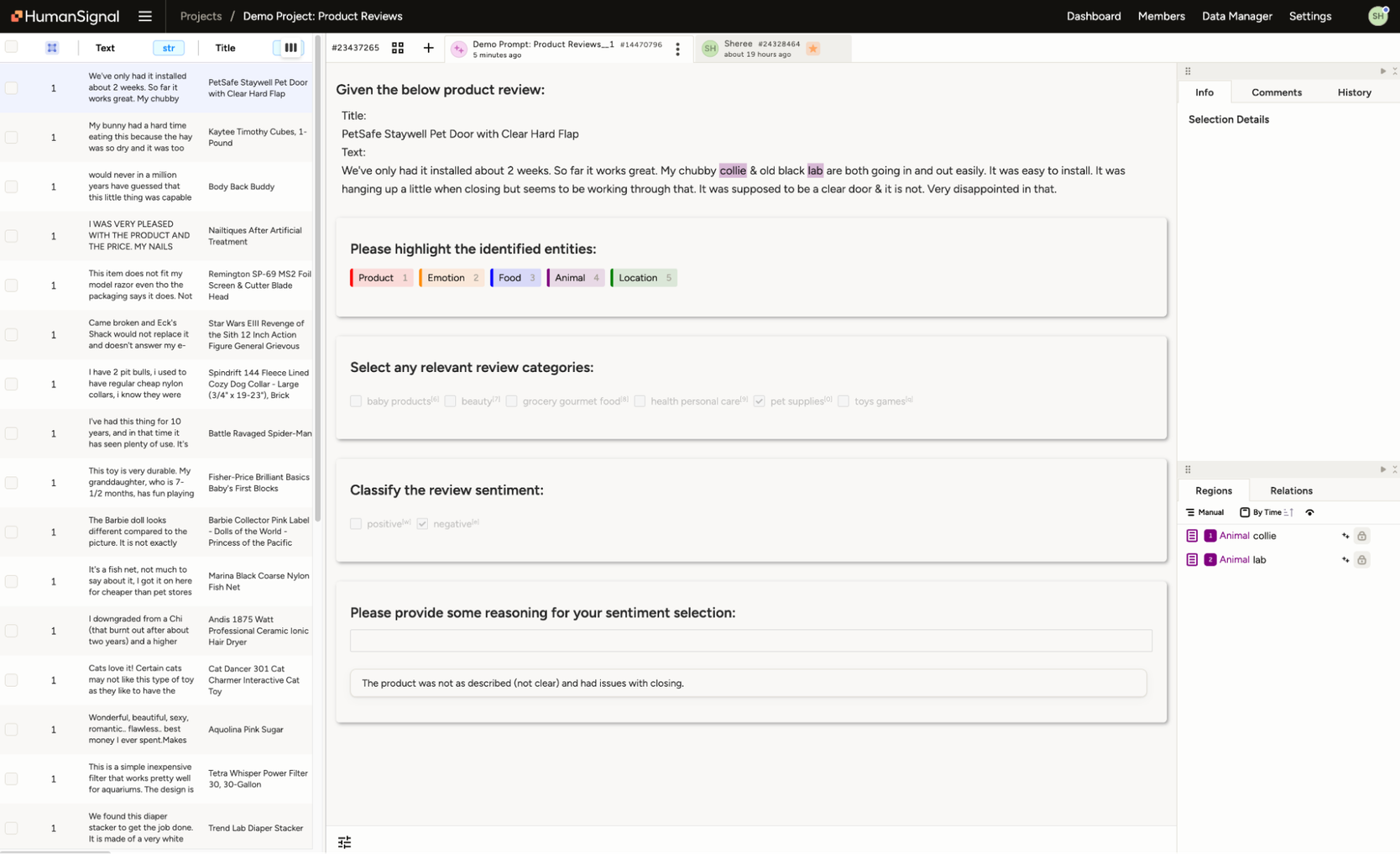 NLP Autolabeling with Label Studio Prompts | HumanSignal